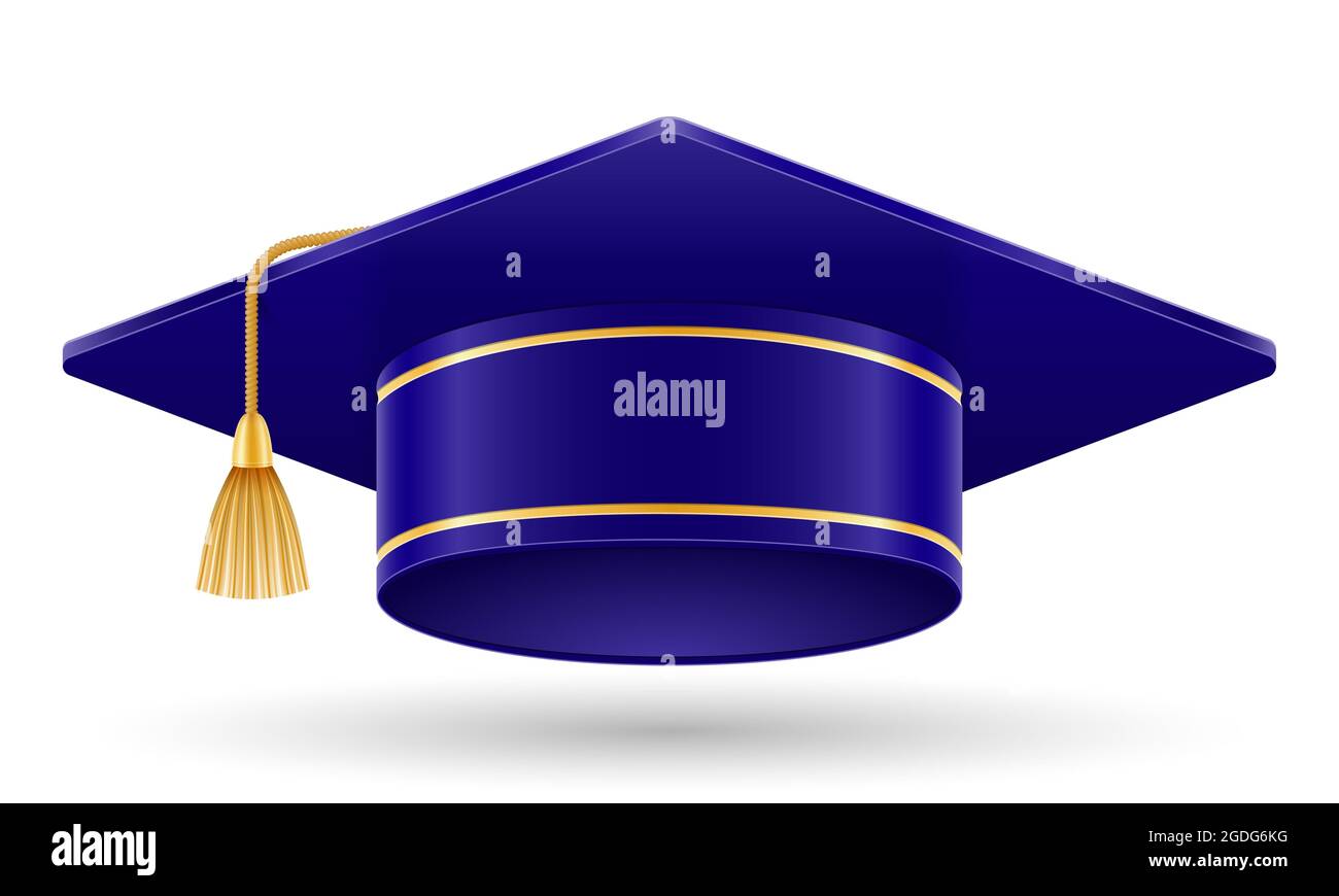 university college and academy graduate hat vector illustration ...