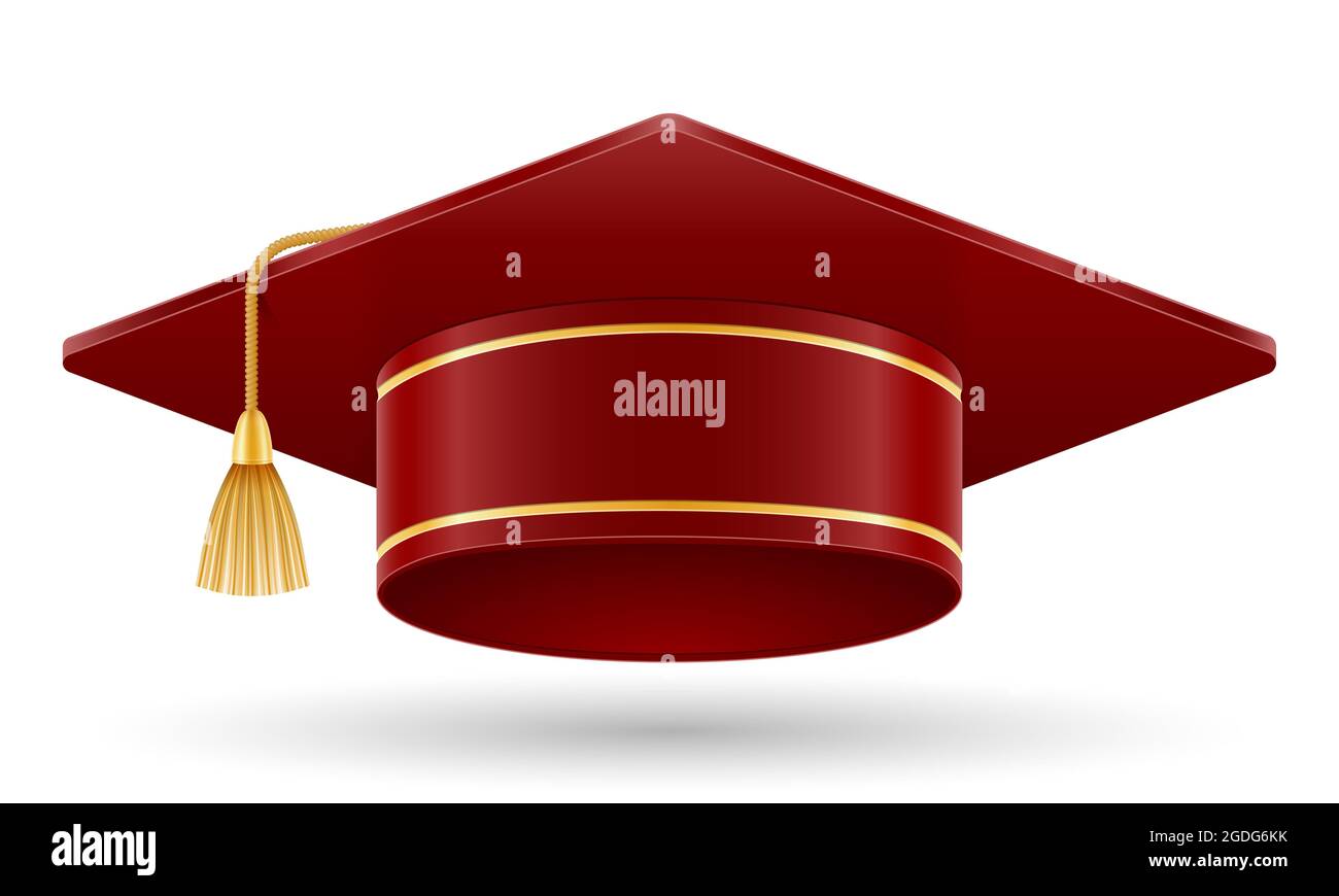 university college and academy graduate hat vector illustration ...