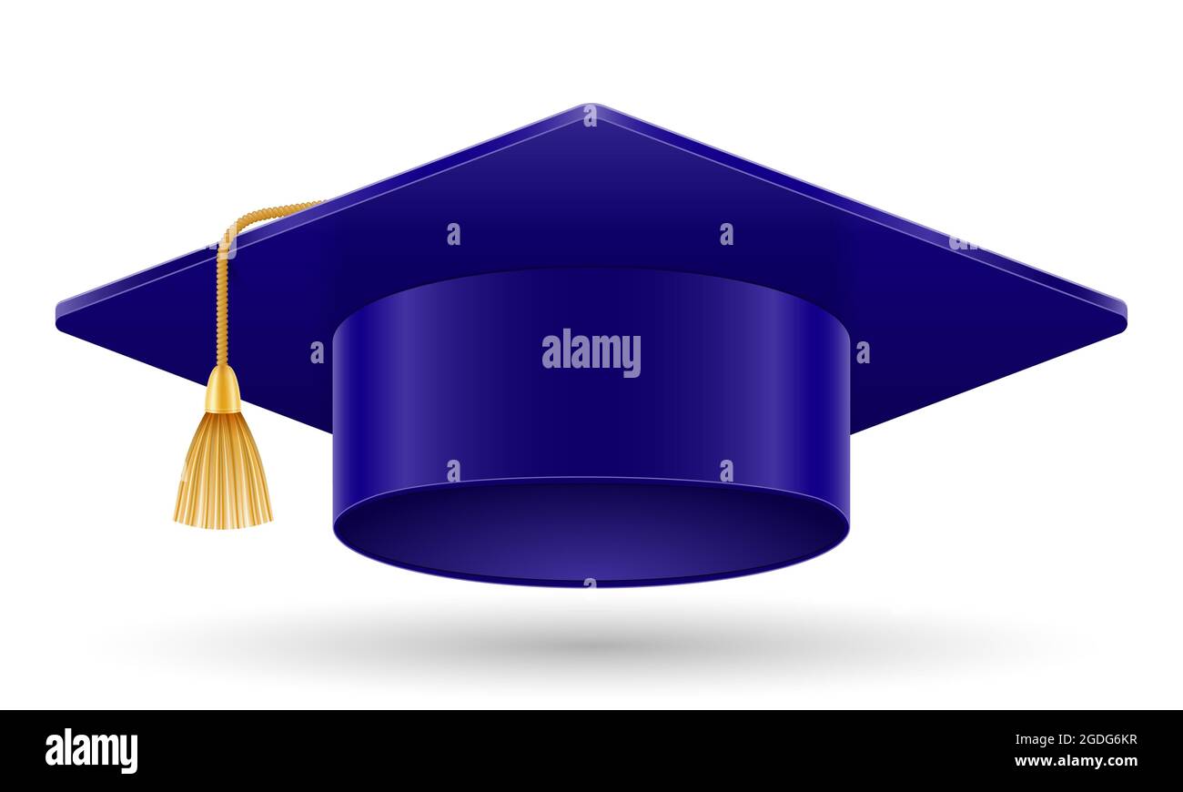 university college and academy graduate hat vector illustration ...