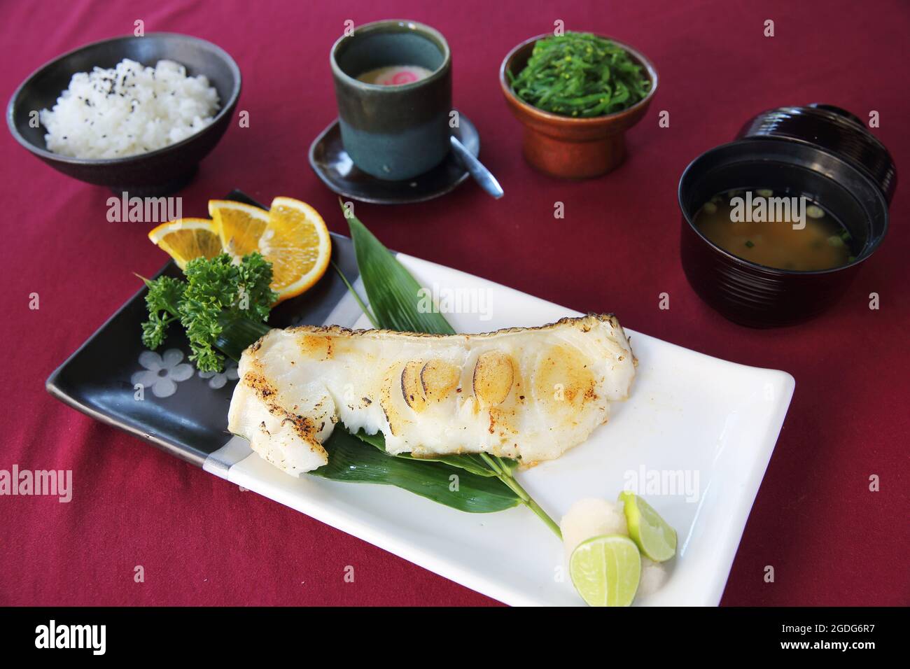 Japanese roasted blue and white fish hi-res stock photography and ...