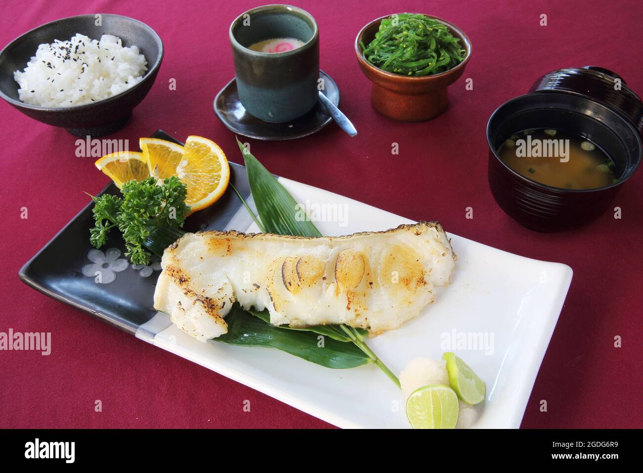 Japanese roasted blue and white fish hi-res stock photography and ...