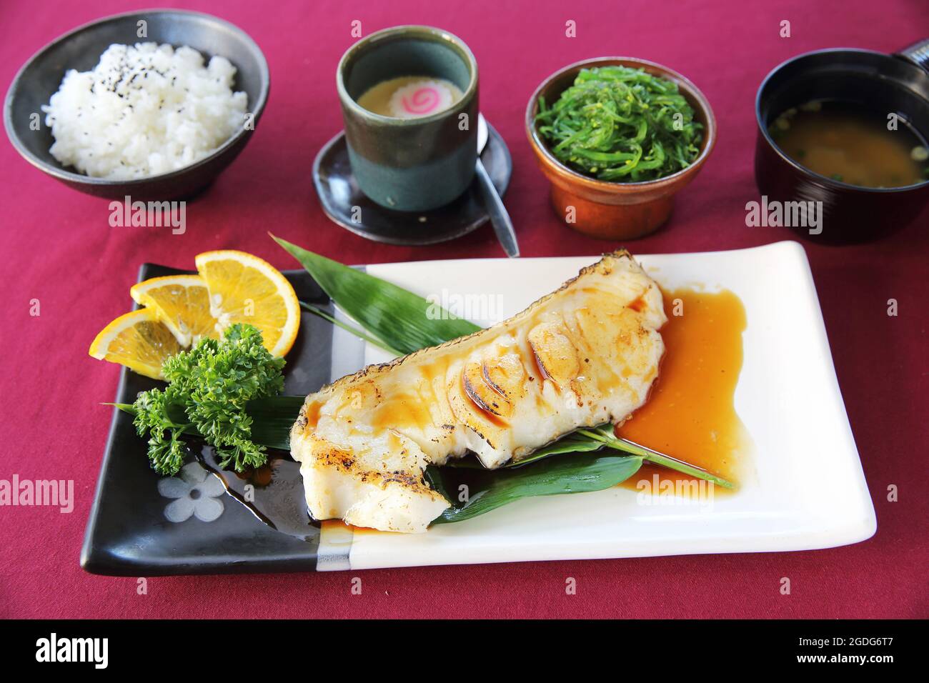 Grill Black cod japanese style Stock Photo - Alamy