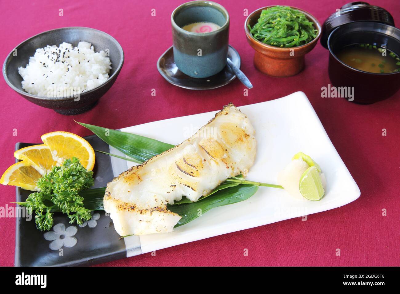 Grill Black cod japanese style Stock Photo - Alamy