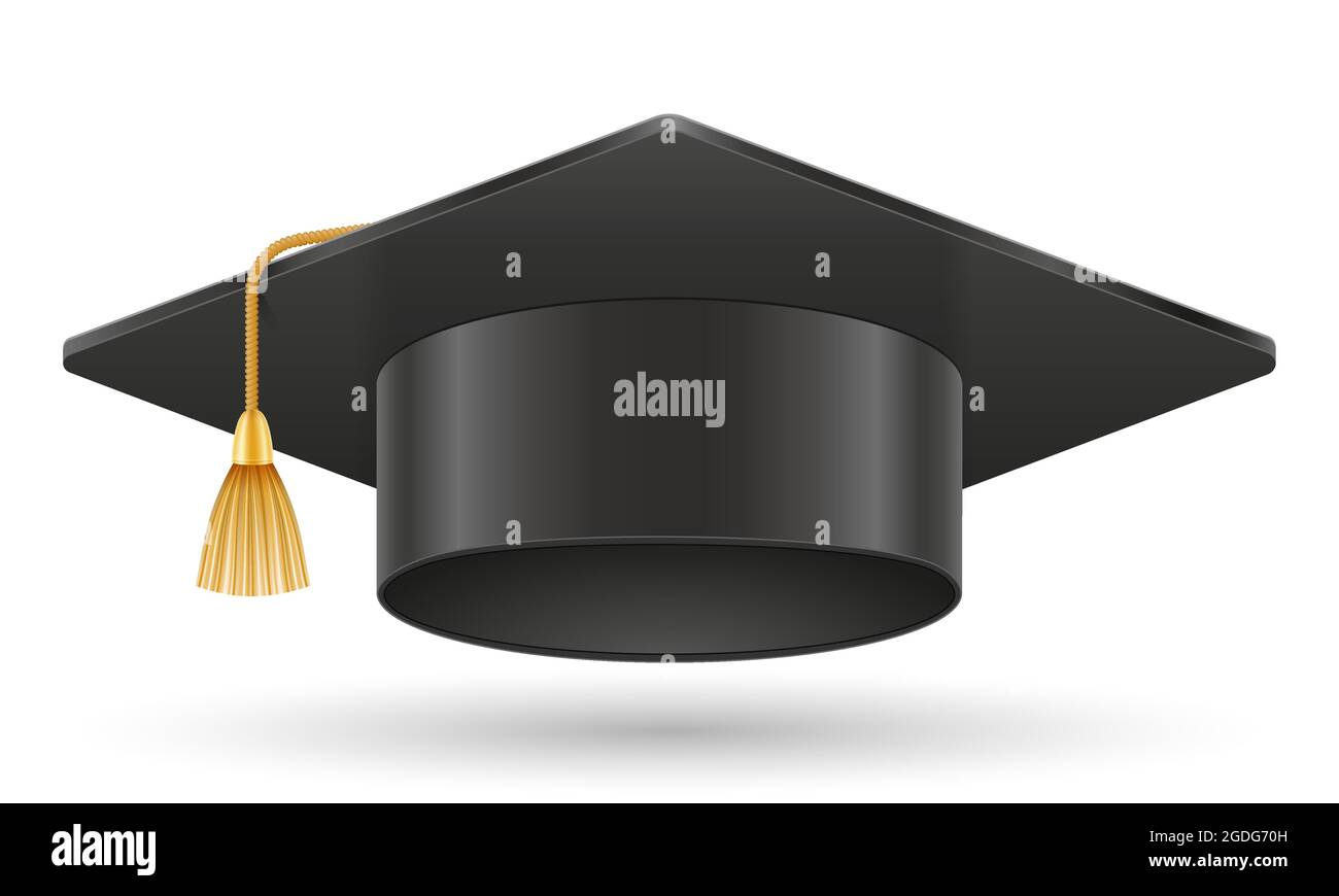 university college and academy graduate hat vector illustration ...