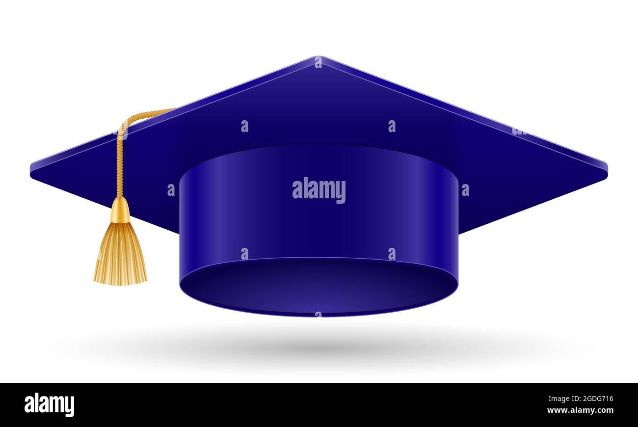 university college and academy graduate hat vector illustration ...