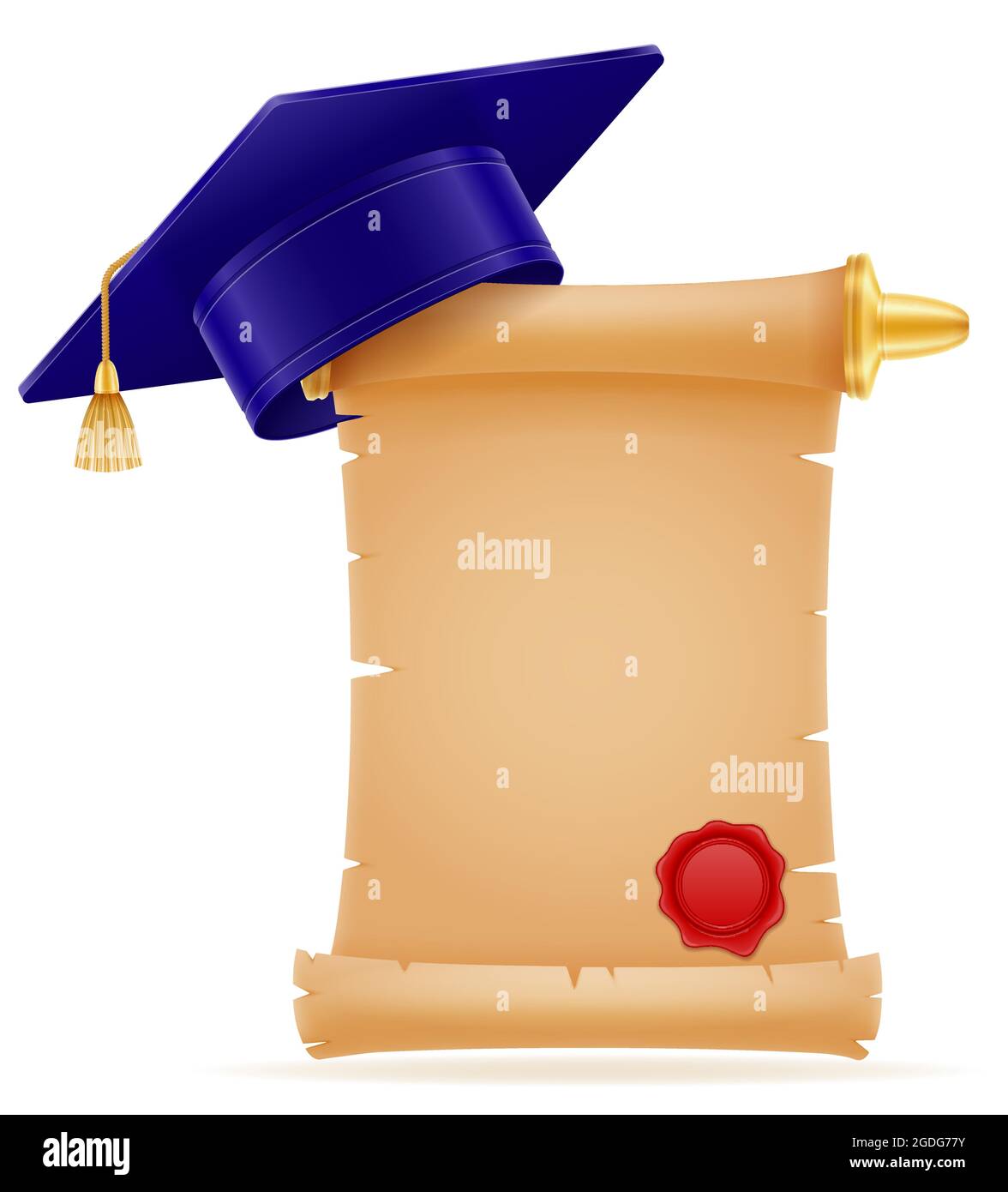 university college and academy graduate hat vector illustration ...
