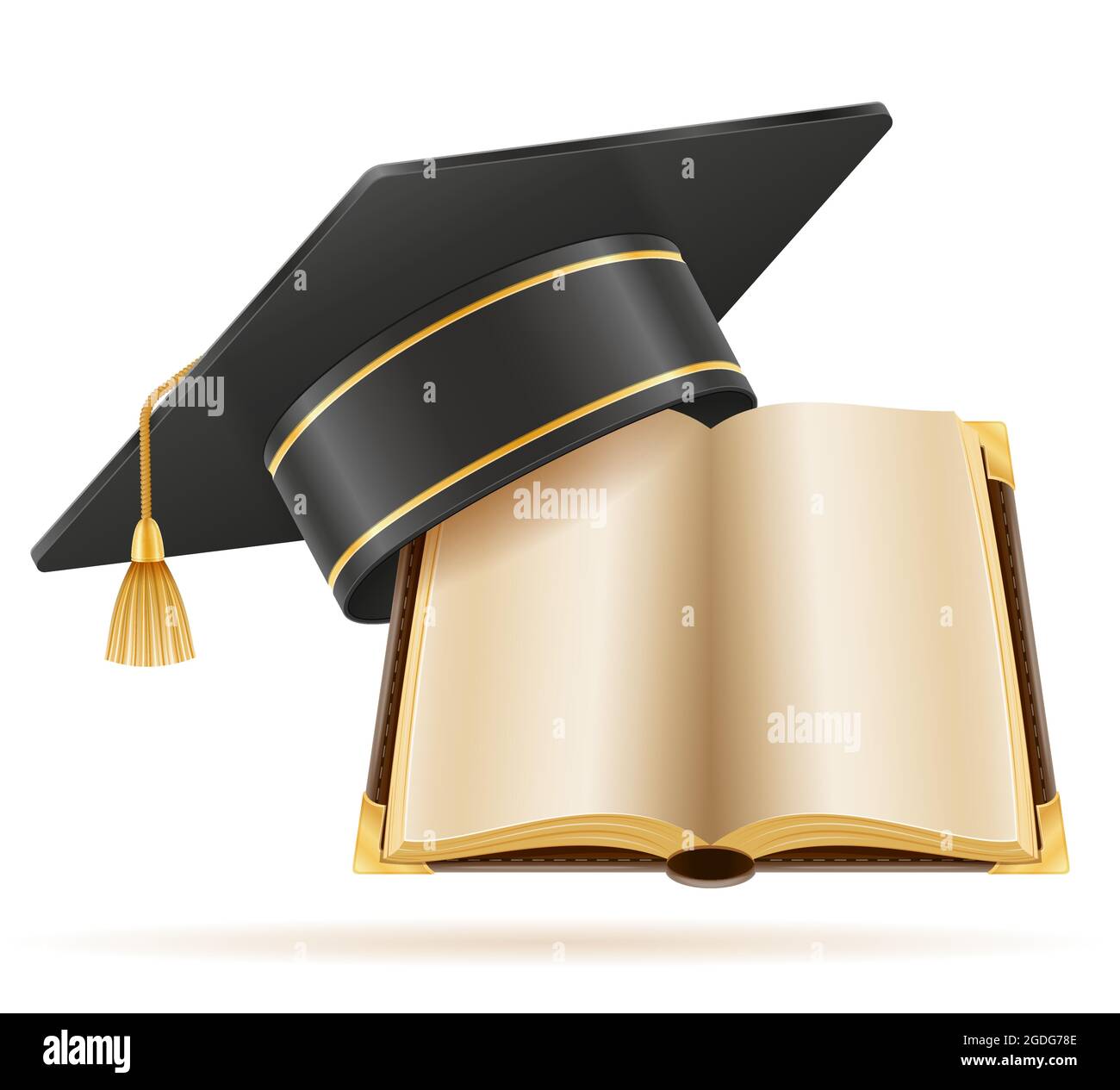 university college and academy graduate hat vector illustration ...