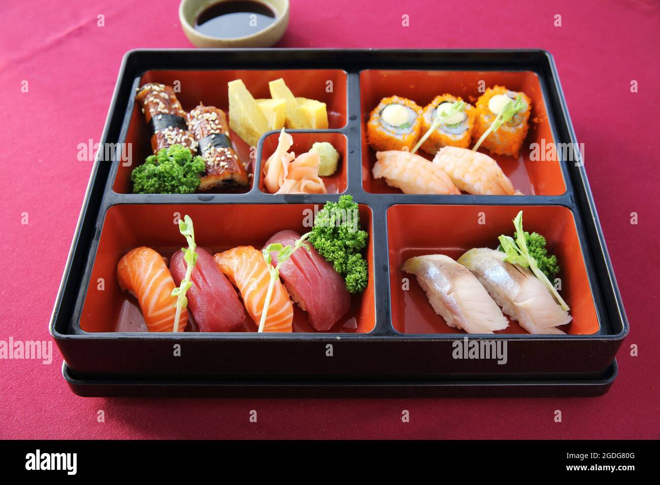 Japanese Bento sushi and soba Stock Photo - Alamy