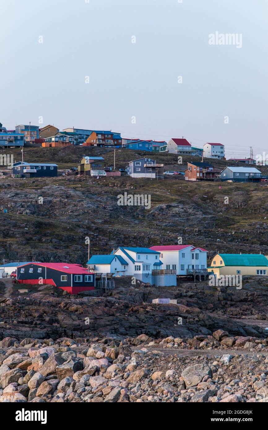 Rows of houses, city of iqaluit, Canada Stock Photo - Alamy