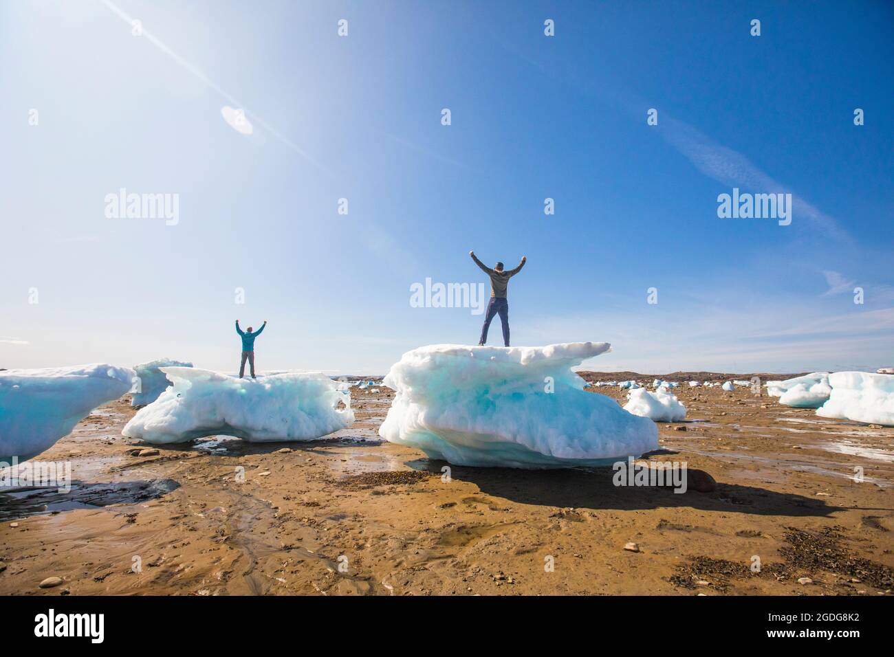 Men standing on an iceberg hi-res stock photography and images - Alamy