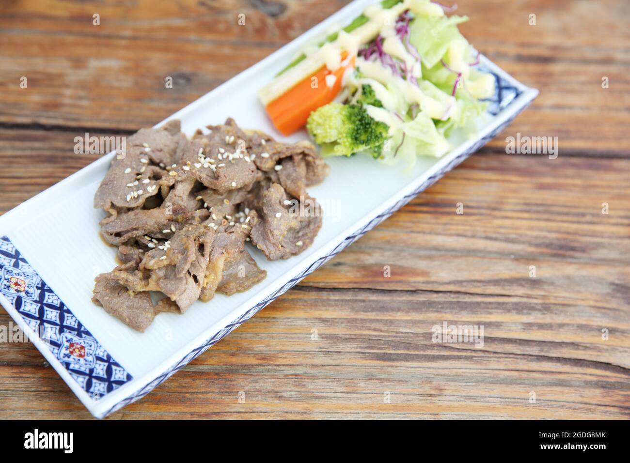 japanese food ginger fried beef Stock Photo - Alamy