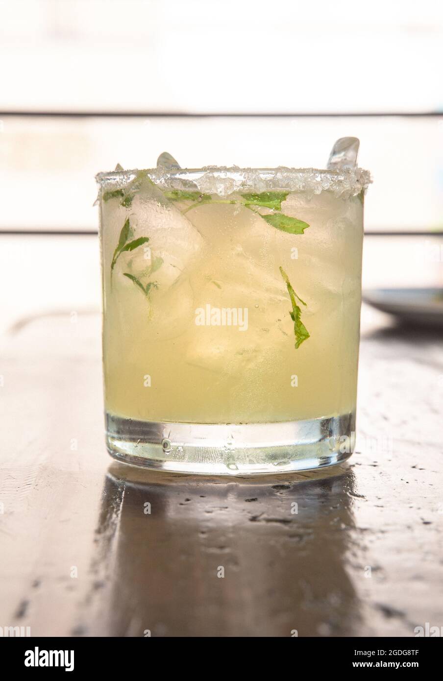 Colorful Cocktail with Salt Rim Stock Photo - Alamy