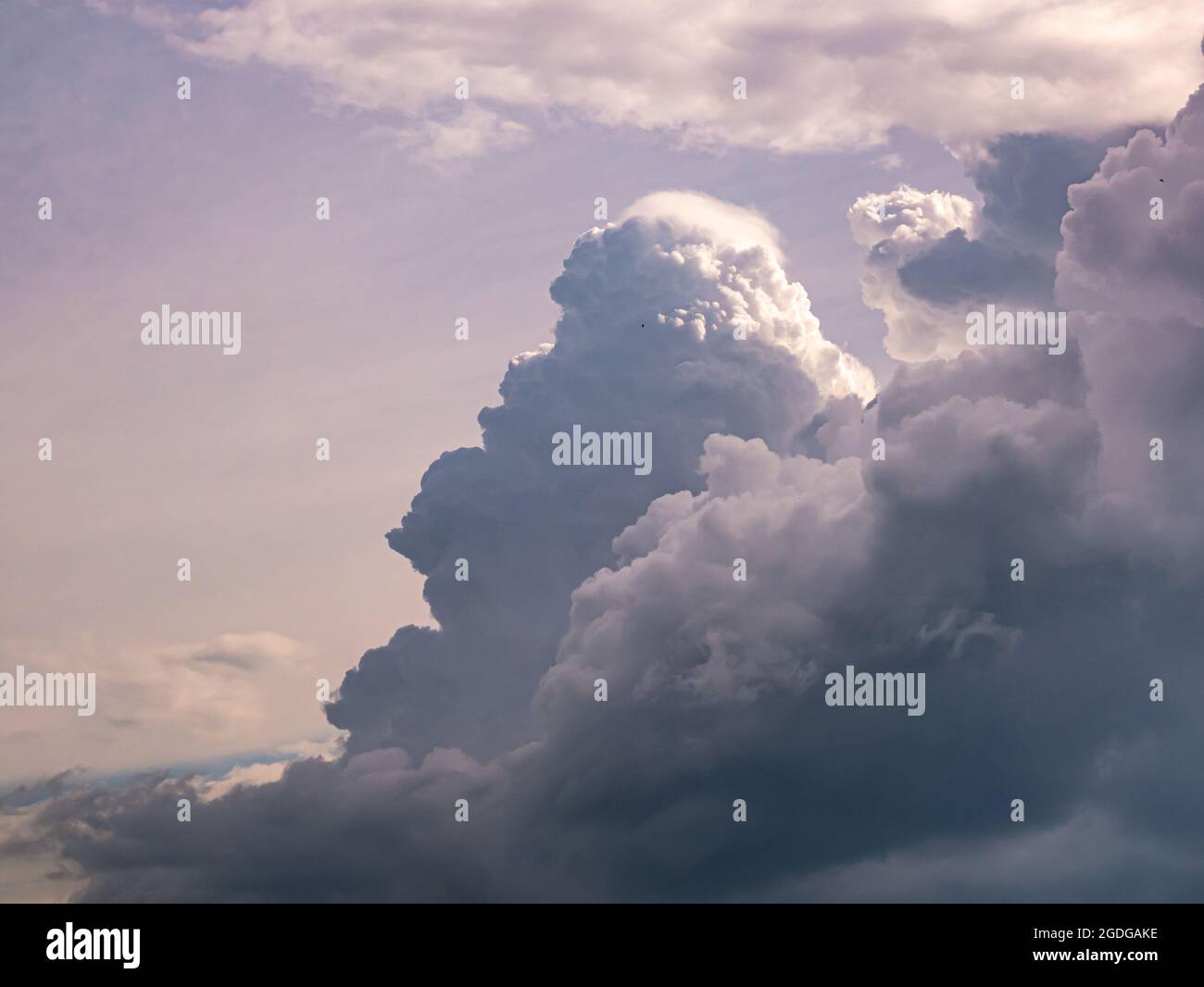Massive and dark clouds Cumulus Congestus or Towering Cumulus rising ...