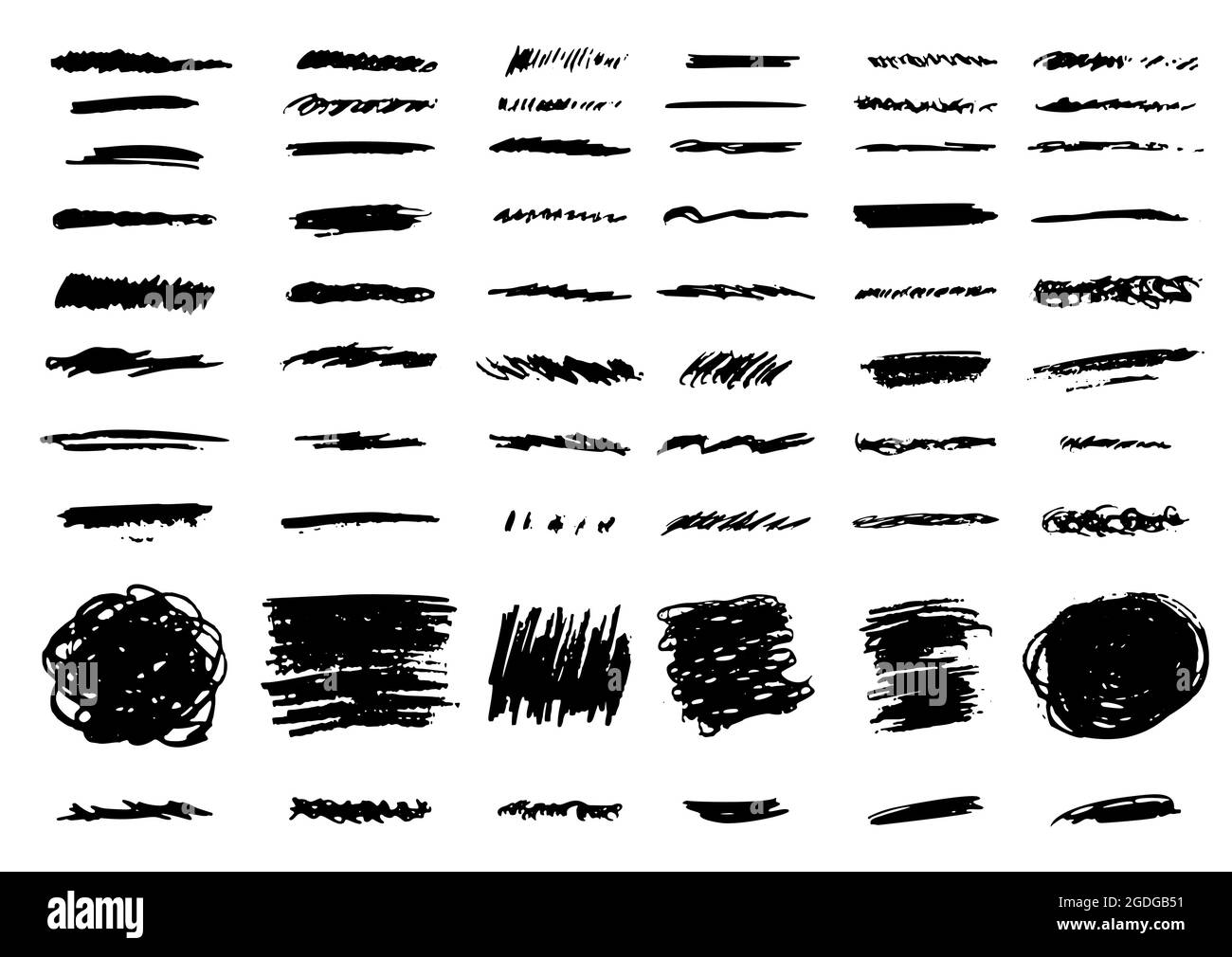 Grunge brushes vector hand drawn set Stock Vector Image & Art - Alamy