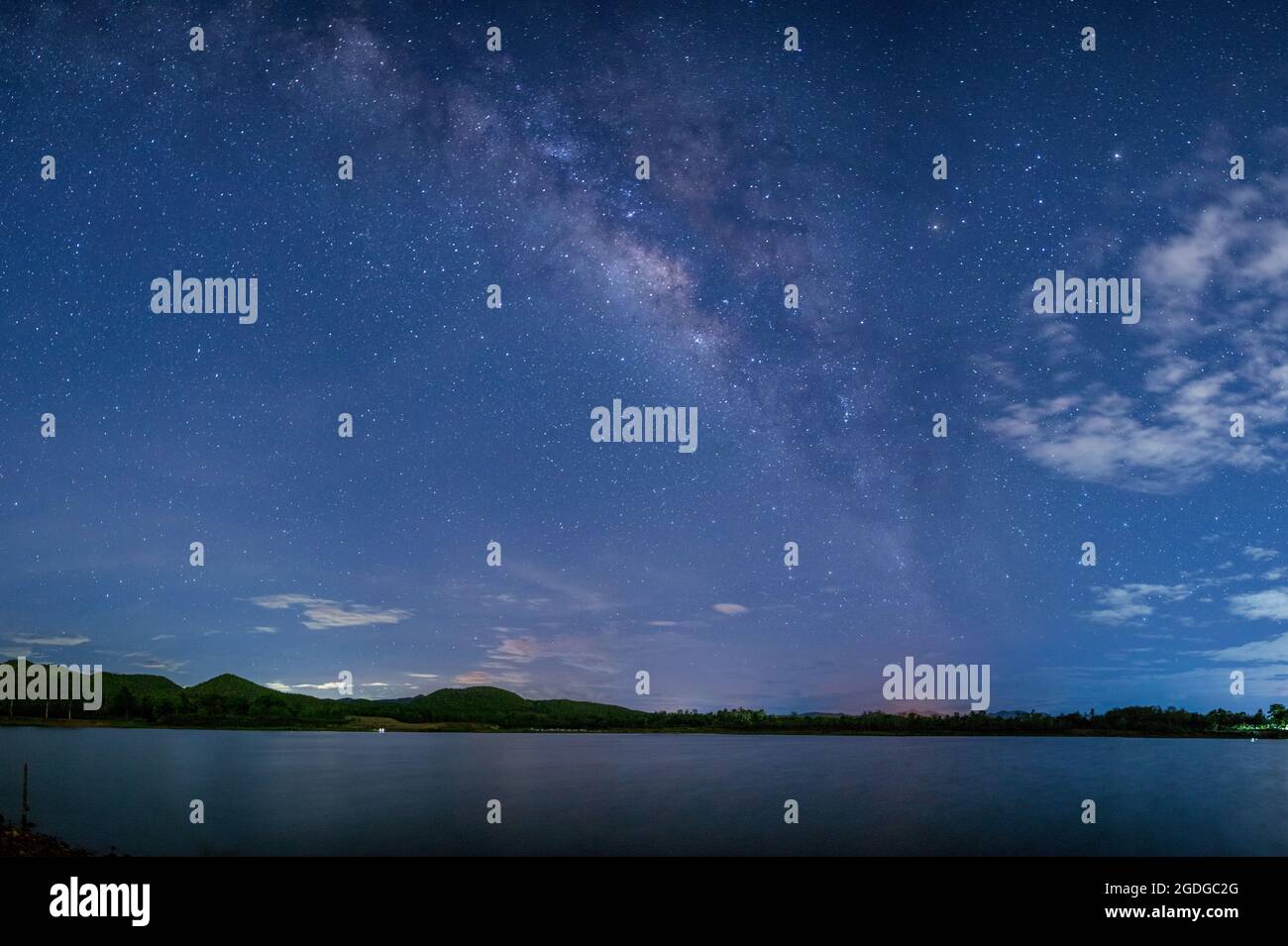 milky way on with river Stock Photo - Alamy