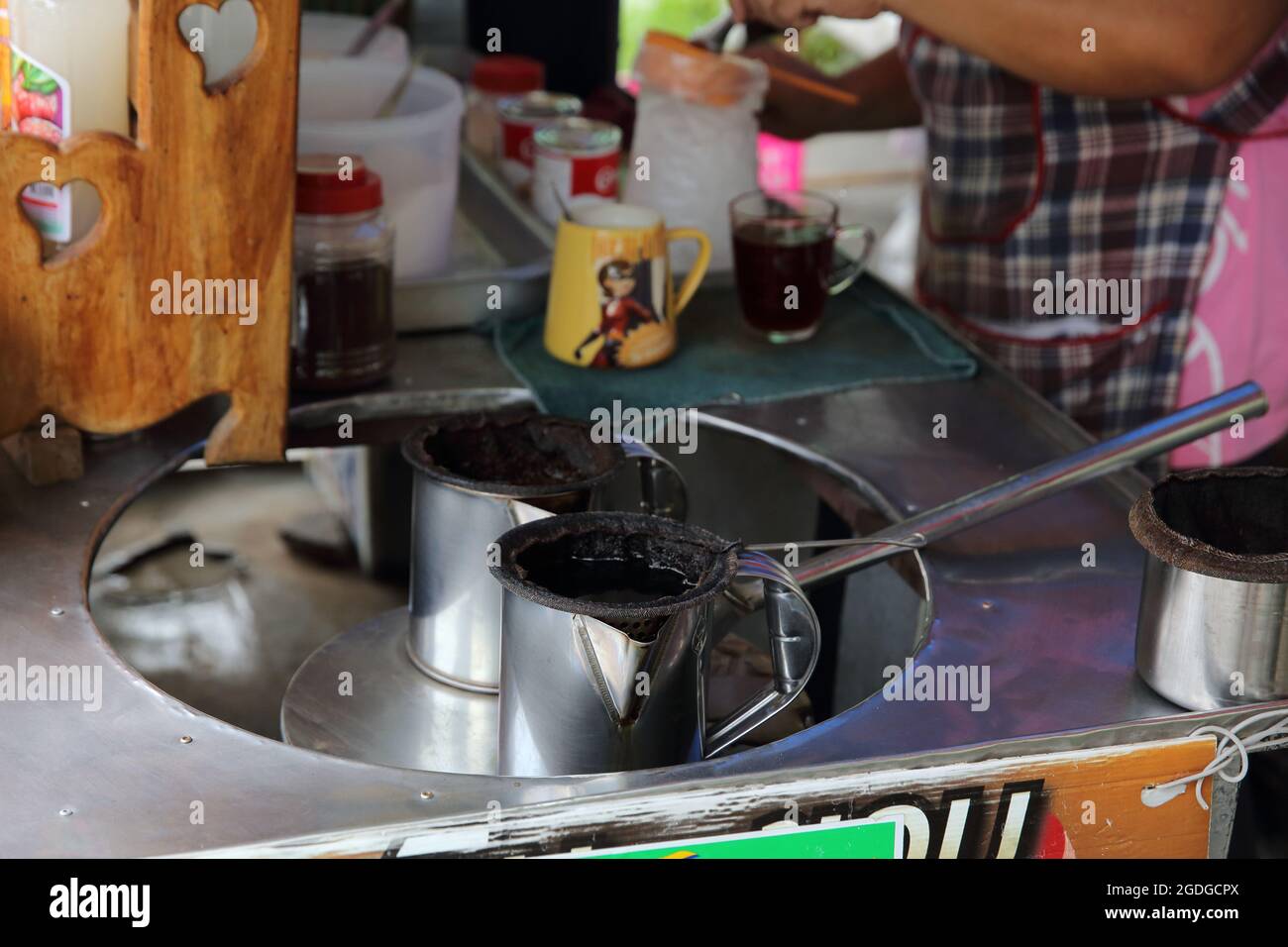 Thai local drink ice coffee Stock Photo - Alamy