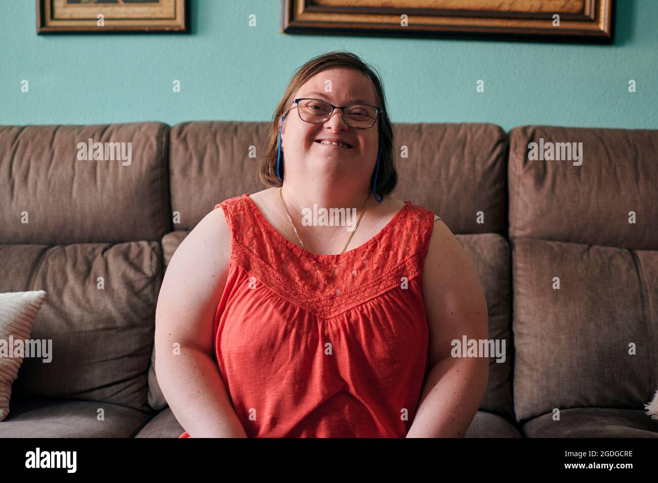 Down syndrome adult hi-res stock photography and images - Alamy