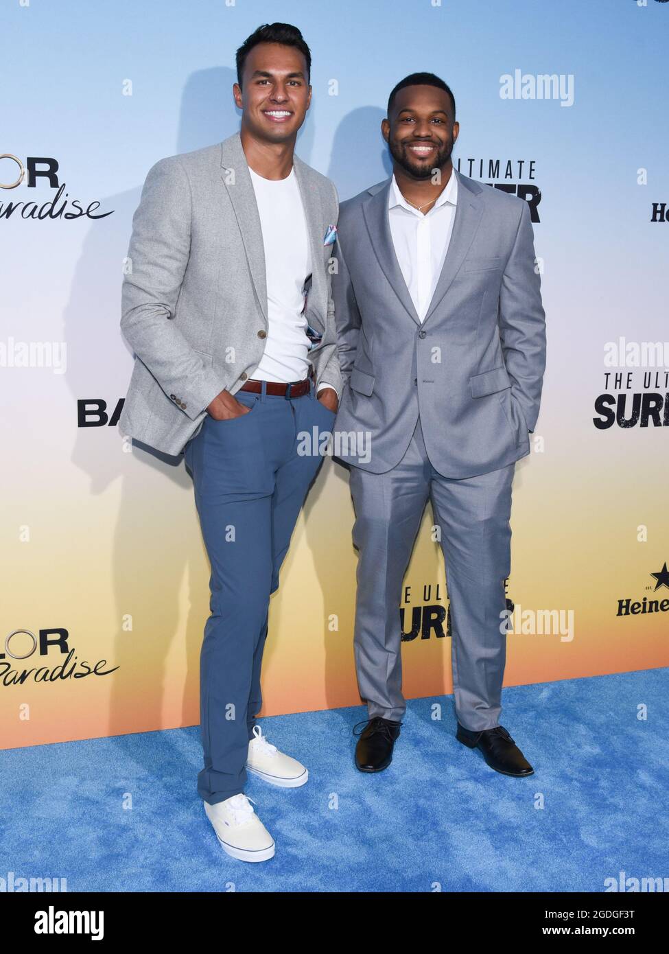 August 12, 2021, Santa Monica, California, USA: Aaron Clancy and Tre ...