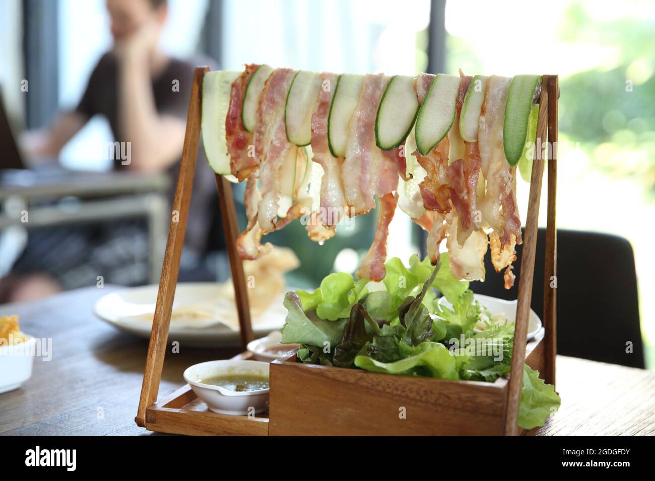 bacon and vegetables Stock Photo - Alamy