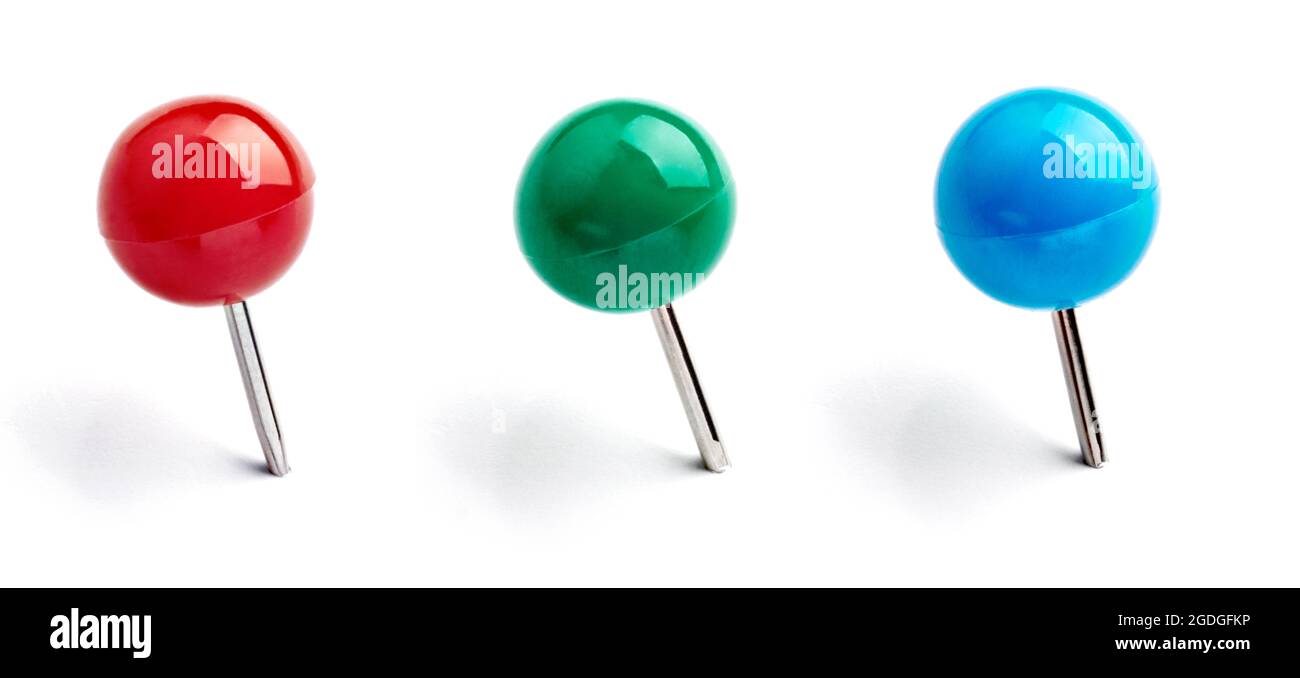 push pin paper clip thumbtack note office Stock Photo - Alamy
