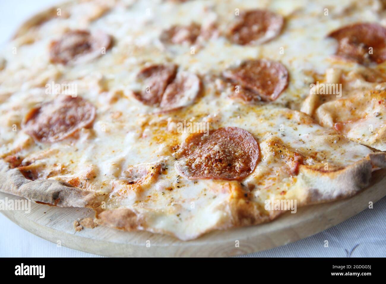 Homemade Pepperoni Pizza Stock Photo - Alamy