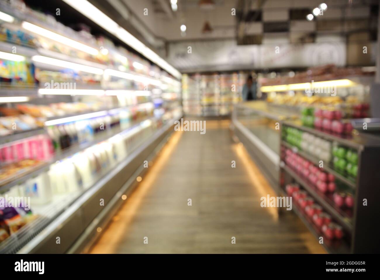 store market with blur background and bokeh Stock Photo - Alamy