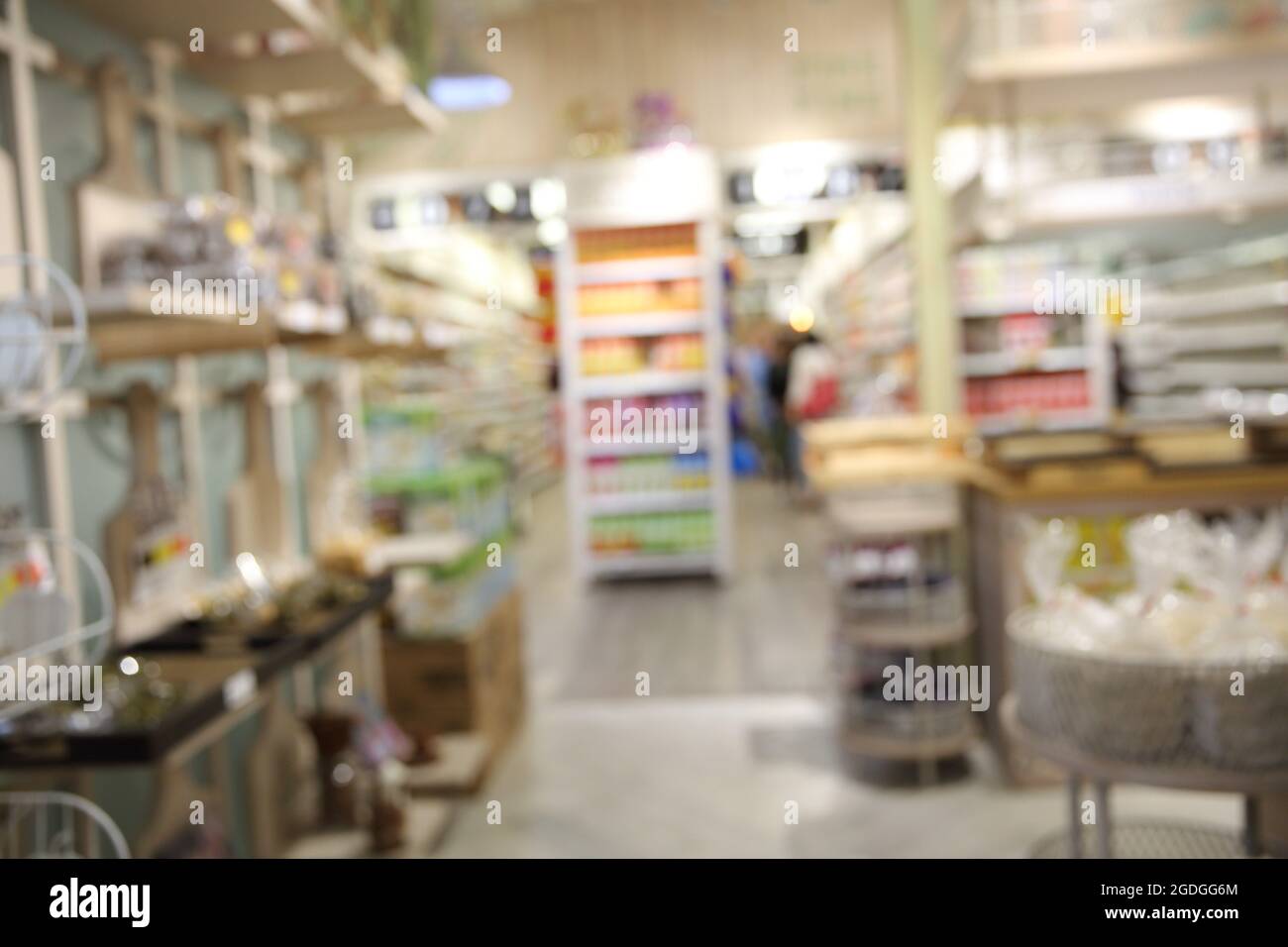 store market with blur background and bokeh Stock Photo - Alamy