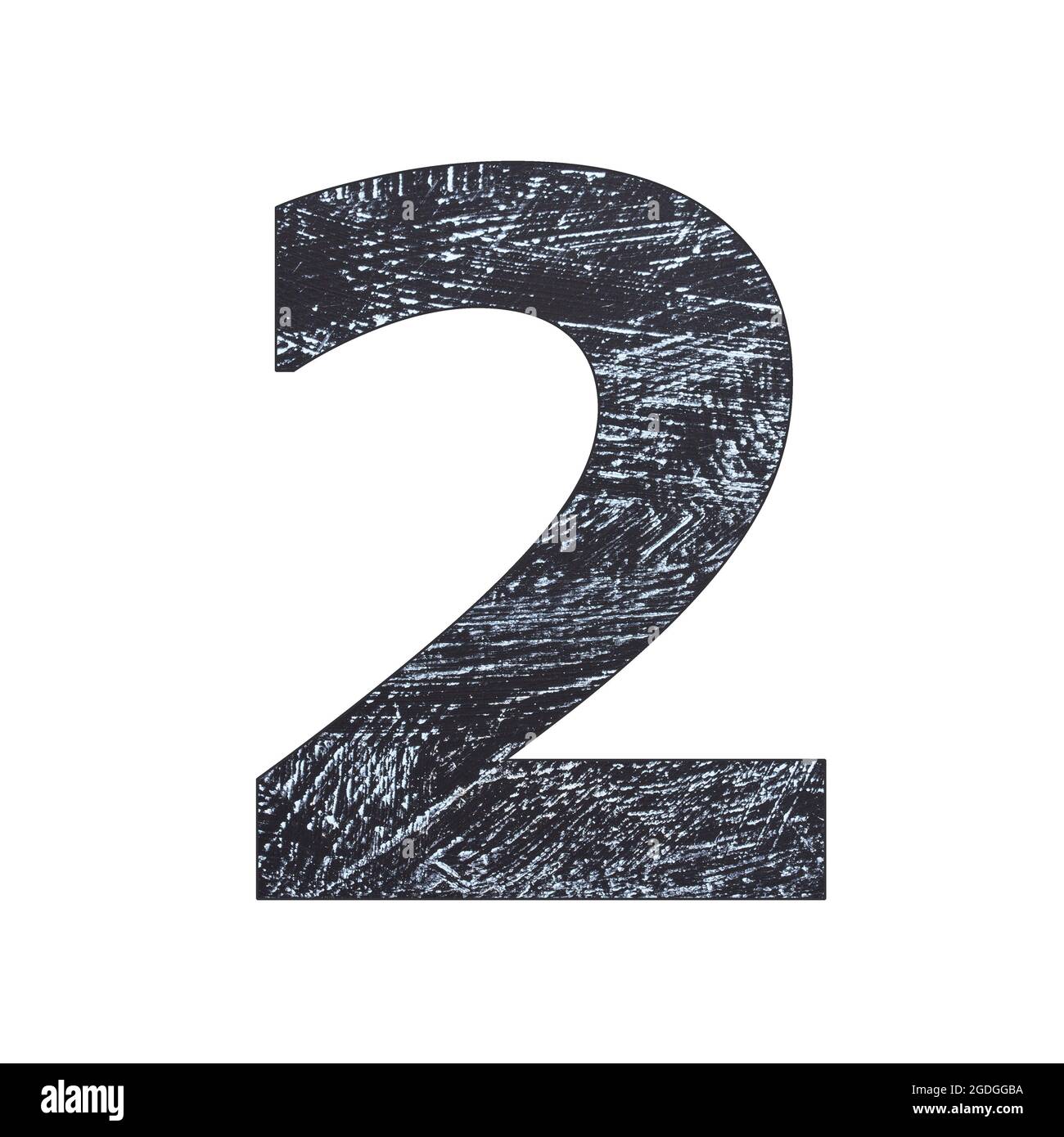 Number 2 written with chalk on the blackboard Stock Photo - Alamy