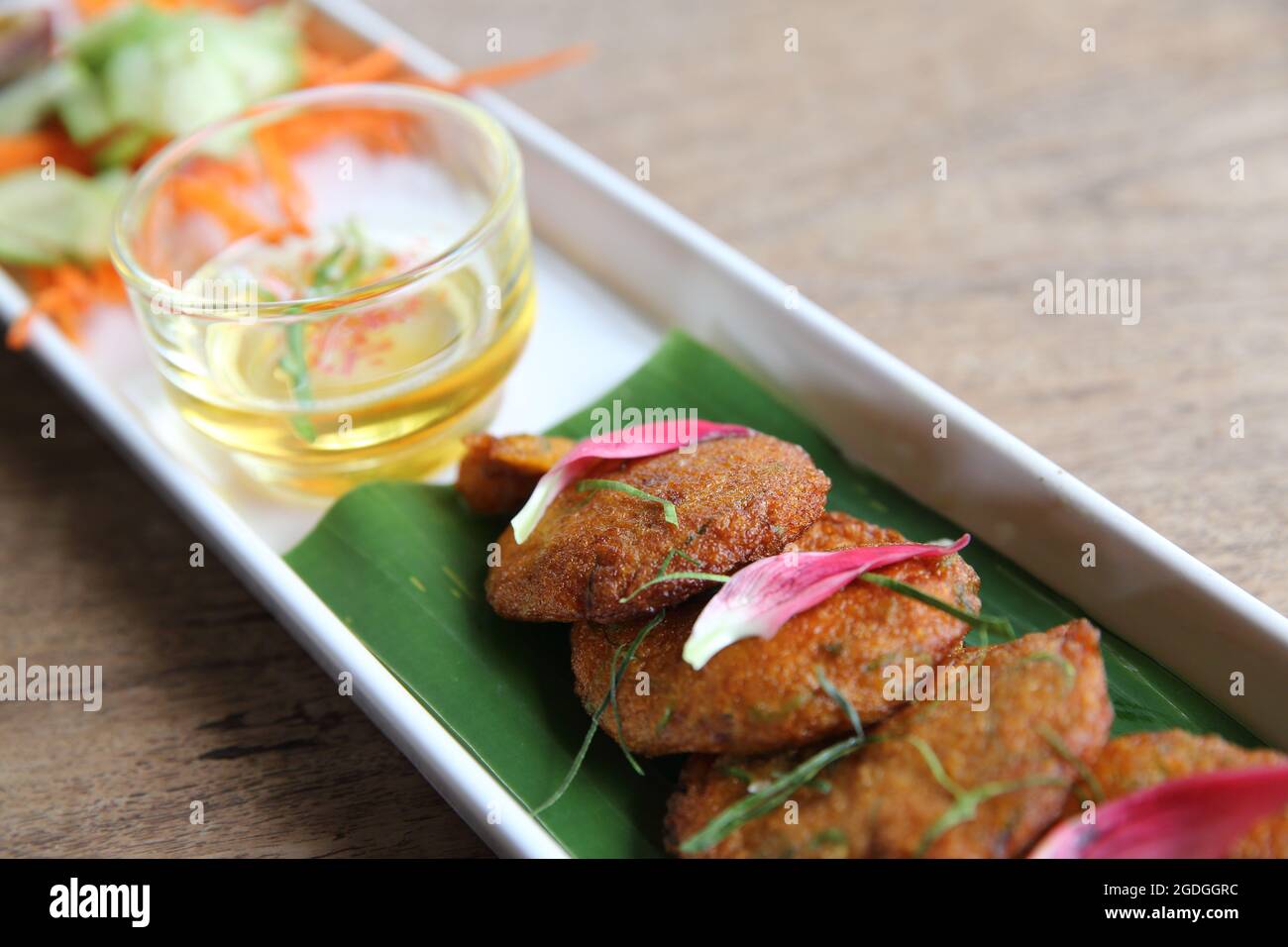 Local thai food Fried Fish paste balls Stock Photo - Alamy