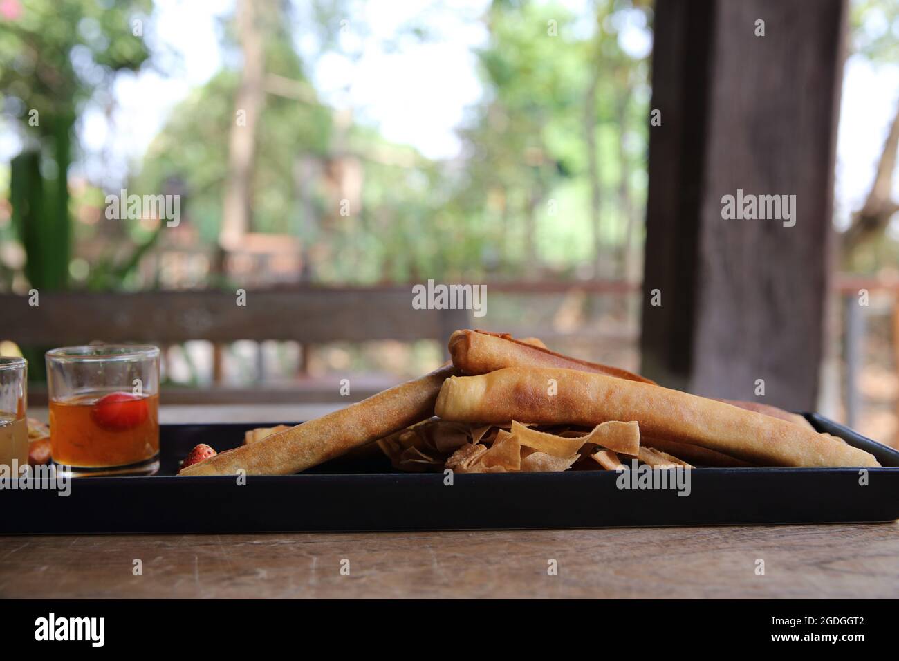 Fried Spring Roll also known as Egg Roll Stock Photo - Alamy