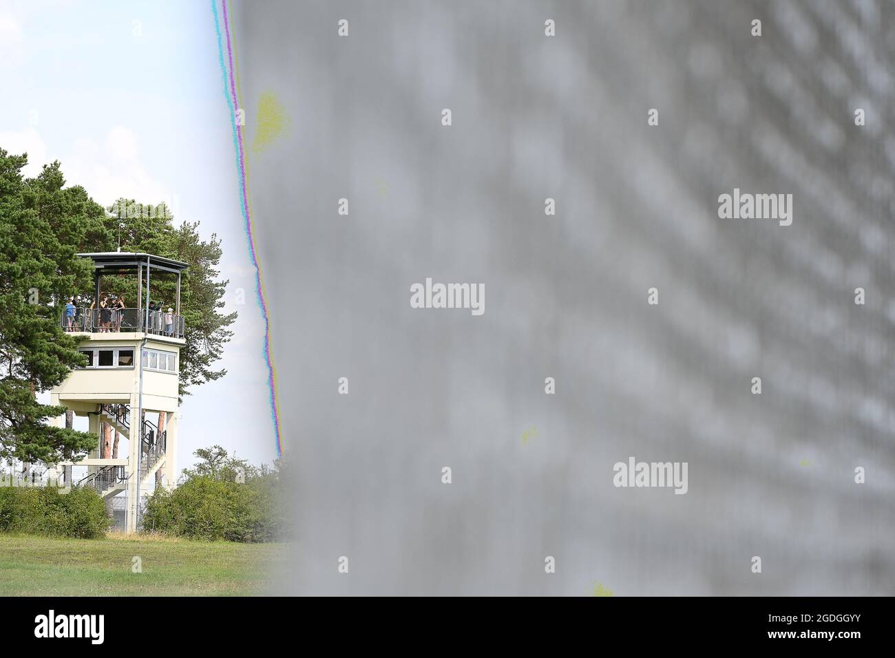 Geisa, Germany. 13th Aug, 2021. View of a former observation tower ...