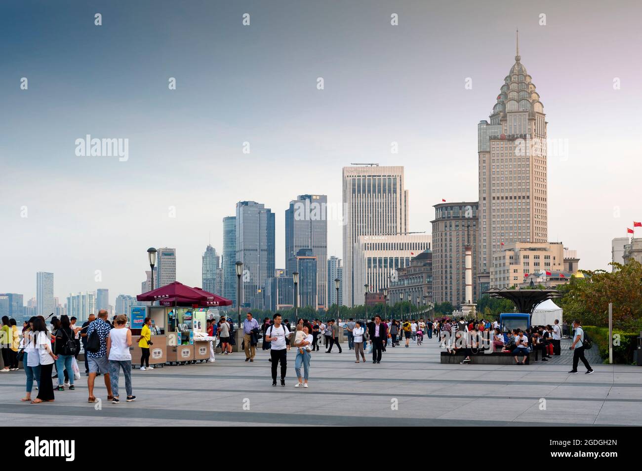 The Bund, waterfront area and historical district located on the ...