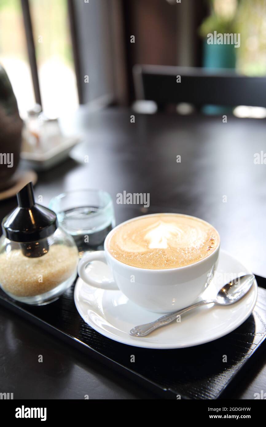 hot cappuccino coffee Stock Photo - Alamy