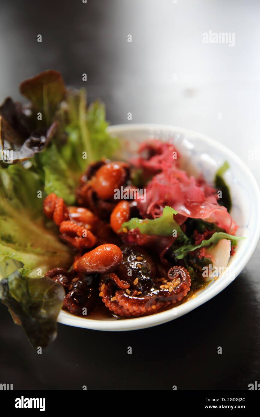 Baby tako kimchi squid Stock Photo - Alamy