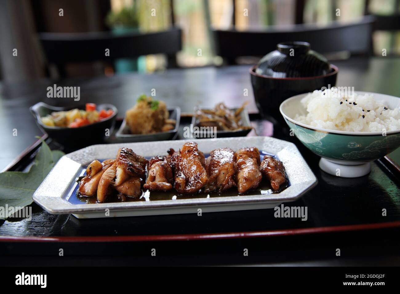 chicken teriyaki set Stock Photo - Alamy