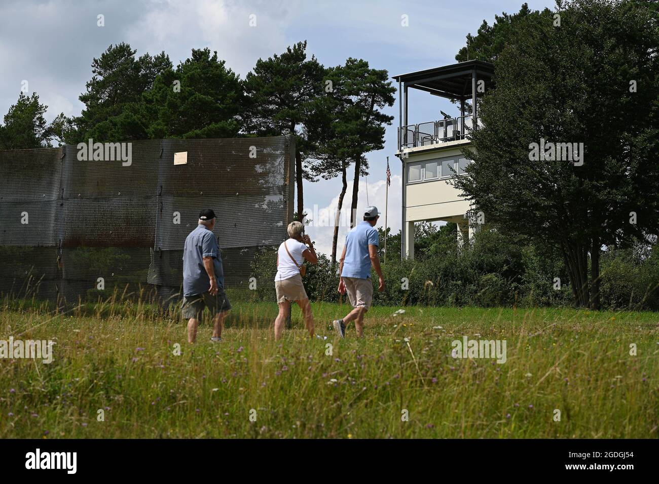 Geisa, Germany. 13th Aug, 2021. View of a former observation tower ...