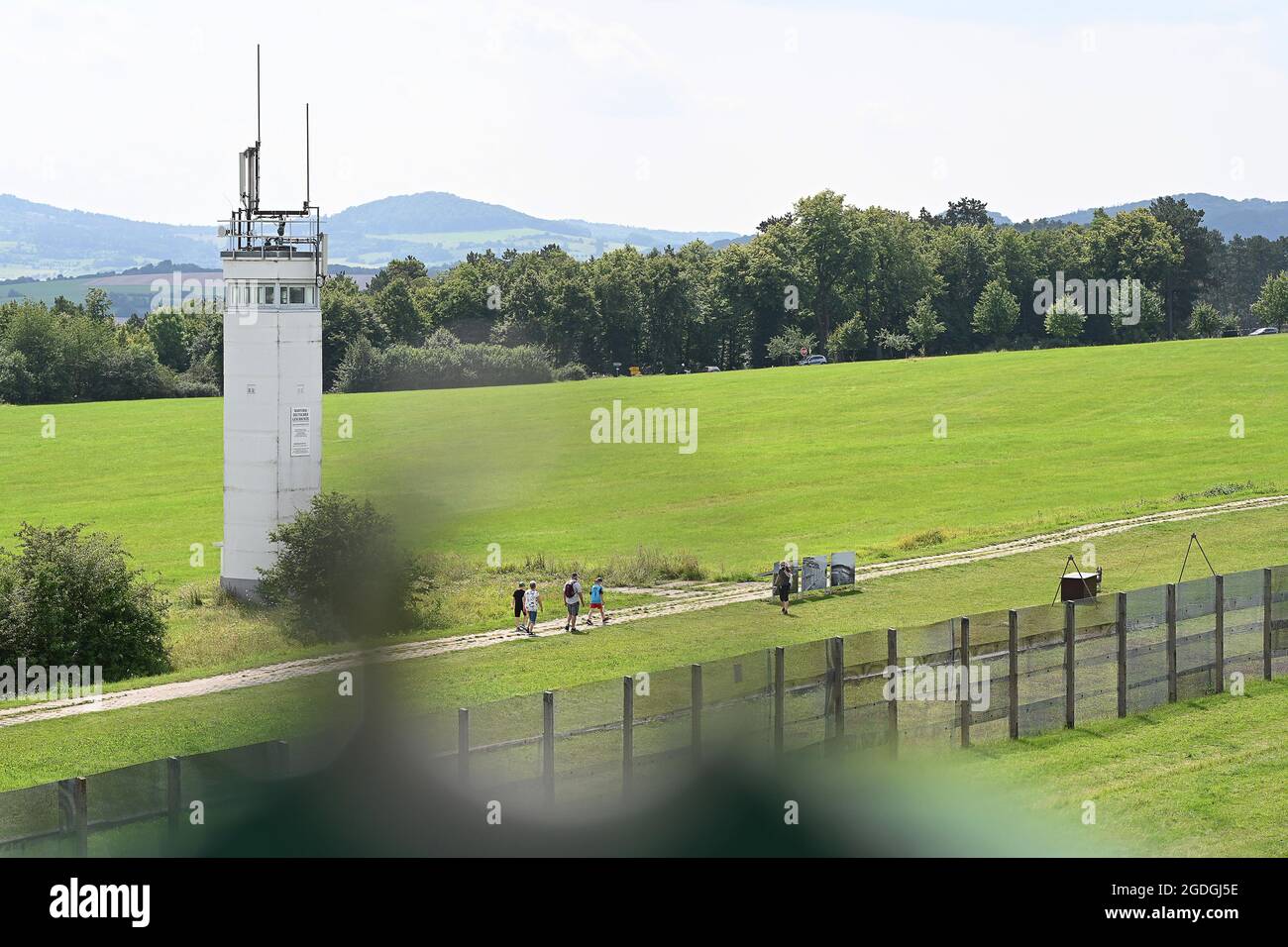 Geisa, Germany. 13th Aug, 2021. View of a former observation tower ...
