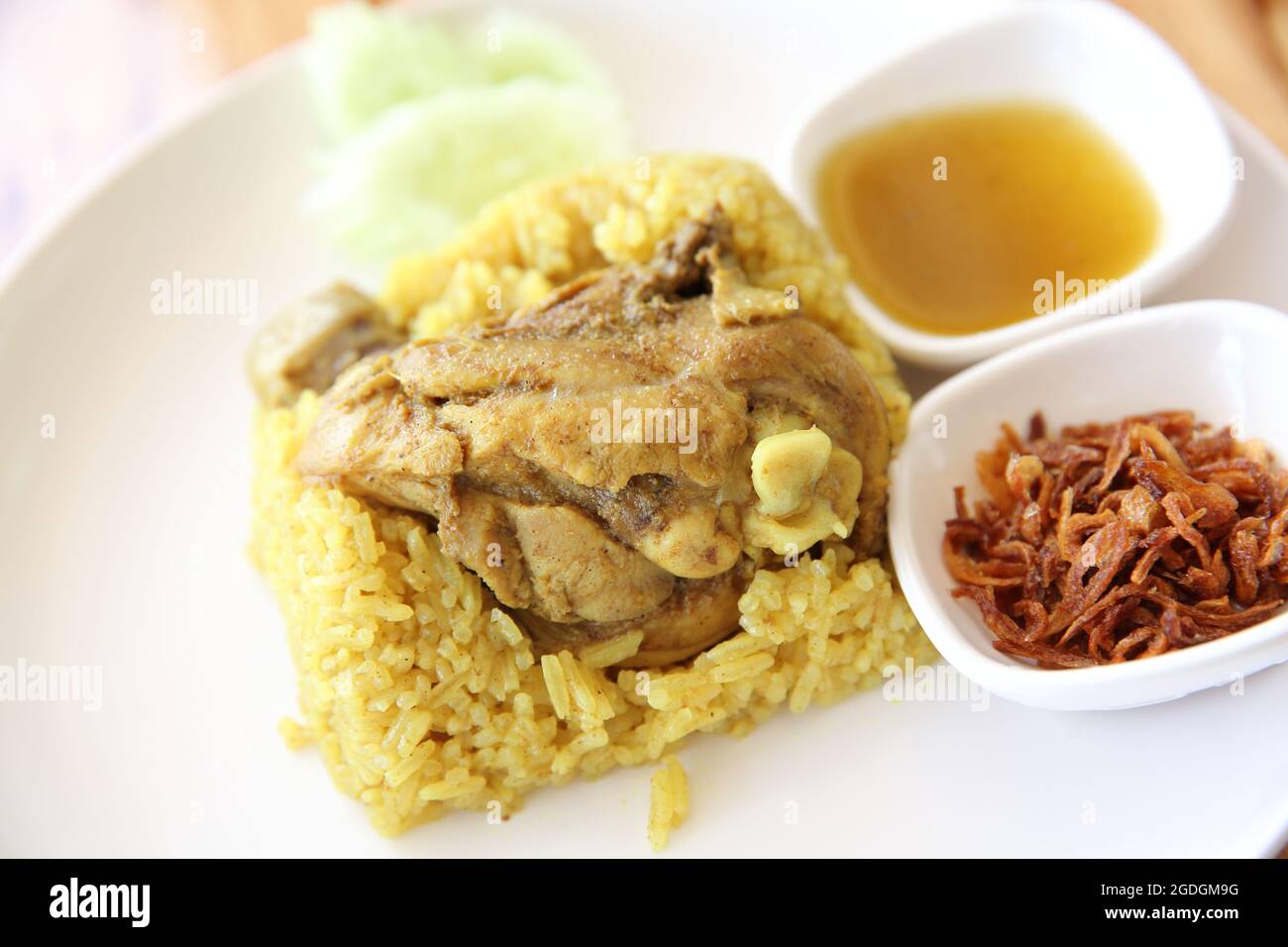 indian food chicken biryani and curry Stock Photo - Alamy