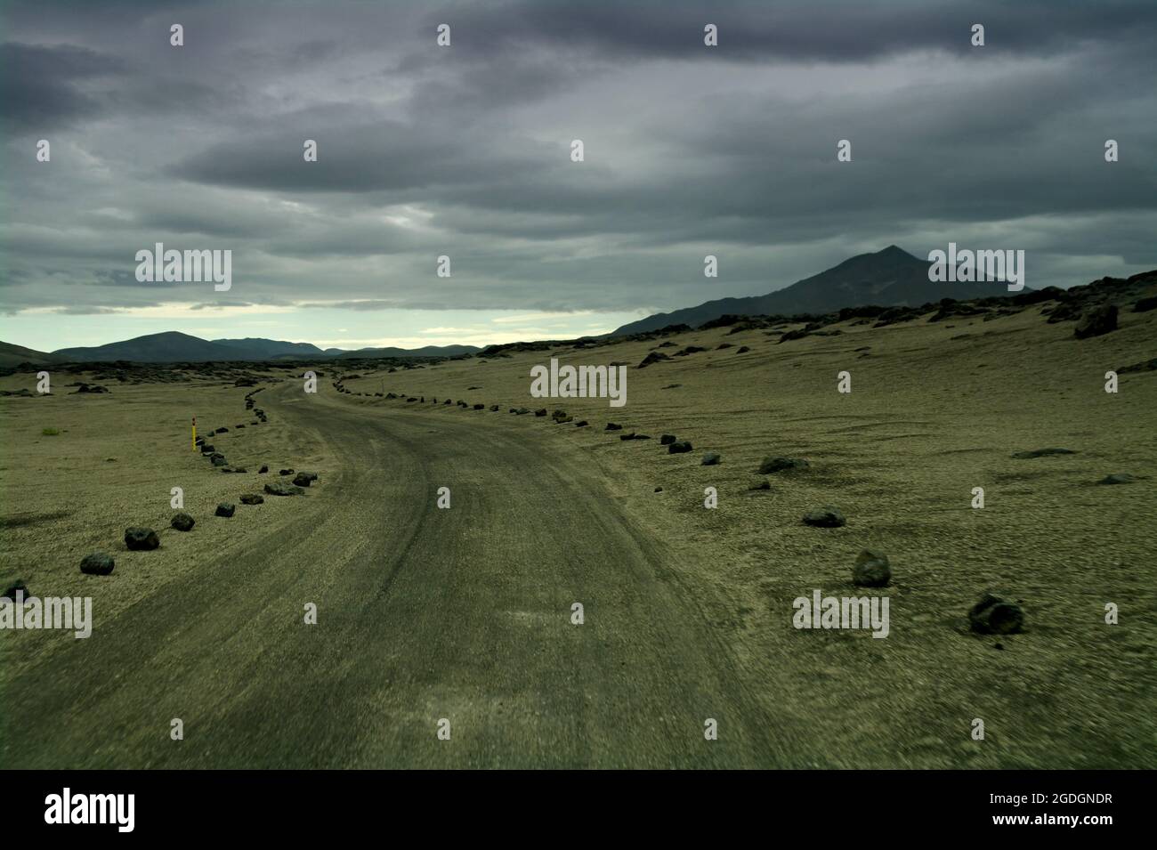 Driving on the wild roads of Iceland Stock Photo - Alamy