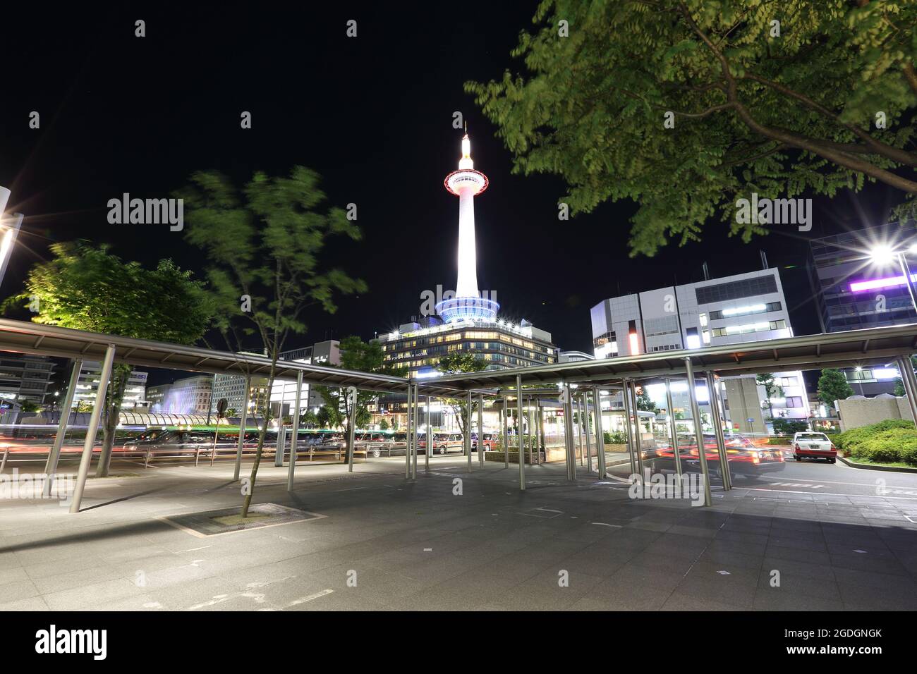 Kyoto Japan cityscape at night Stock Photo - Alamy
