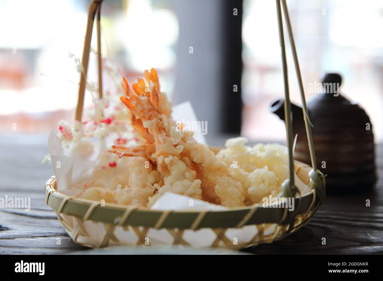 Japanese food , Shrimp Tempura Stock Photo - Alamy
