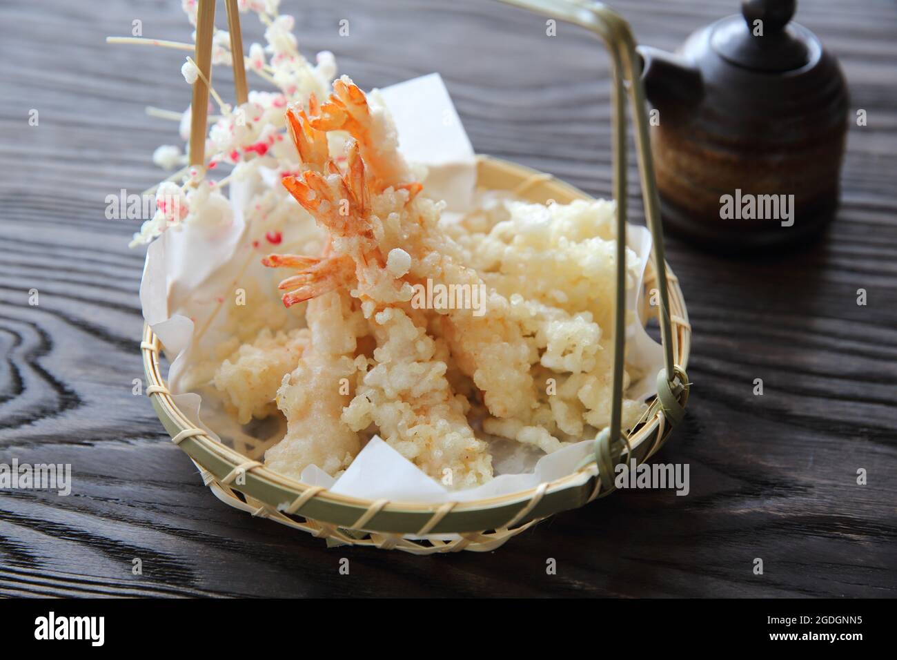 Japanese food , Shrimp Tempura Stock Photo - Alamy