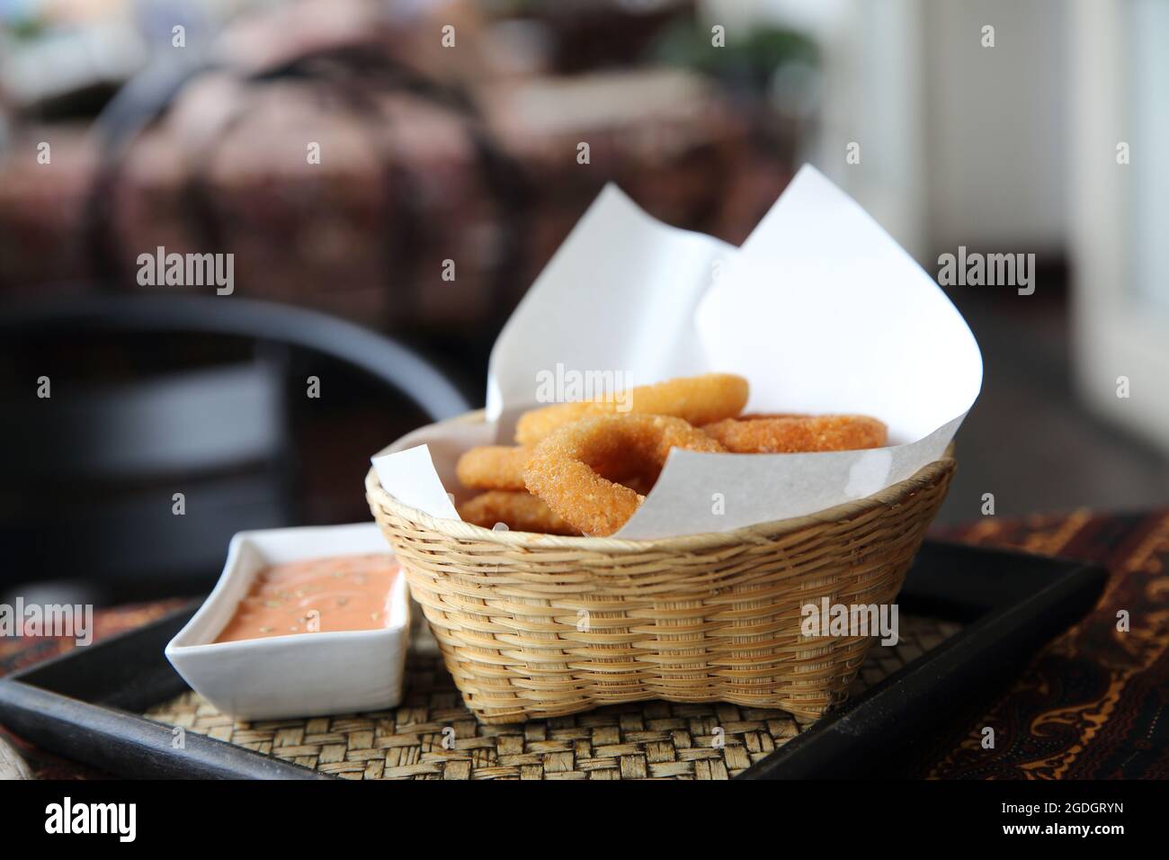 onion rings italian food Stock Photo - Alamy