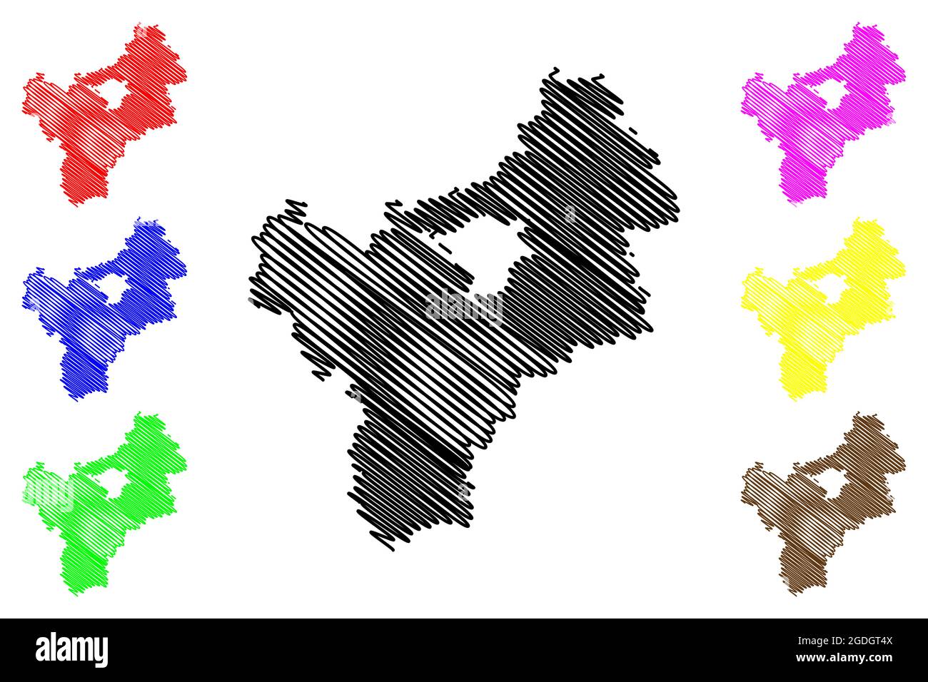 Bayreuth district (Federal Republic of Germany, rural district Upper ...