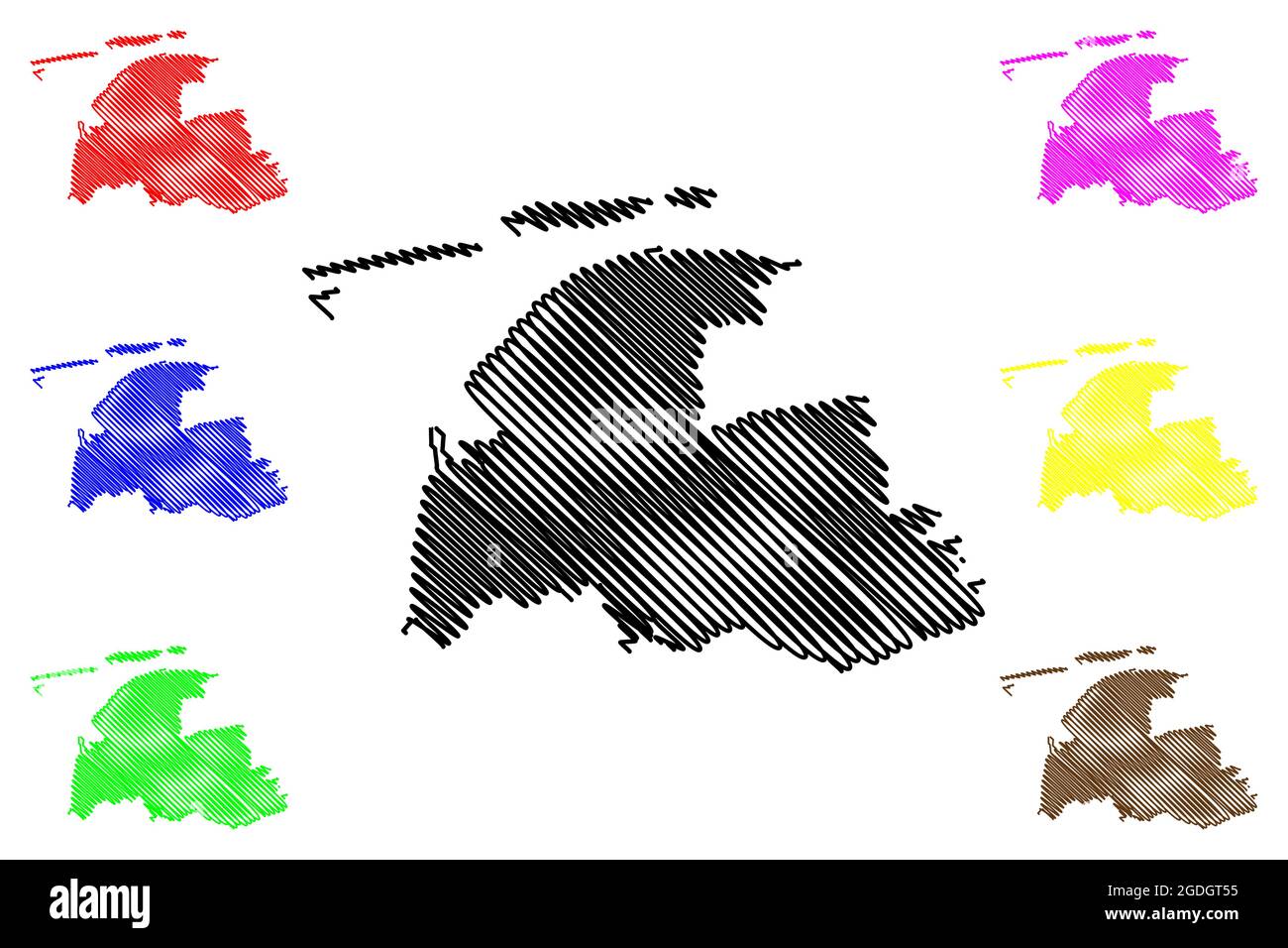 Aurich district (Federal Republic of Germany, rural district, State of ...