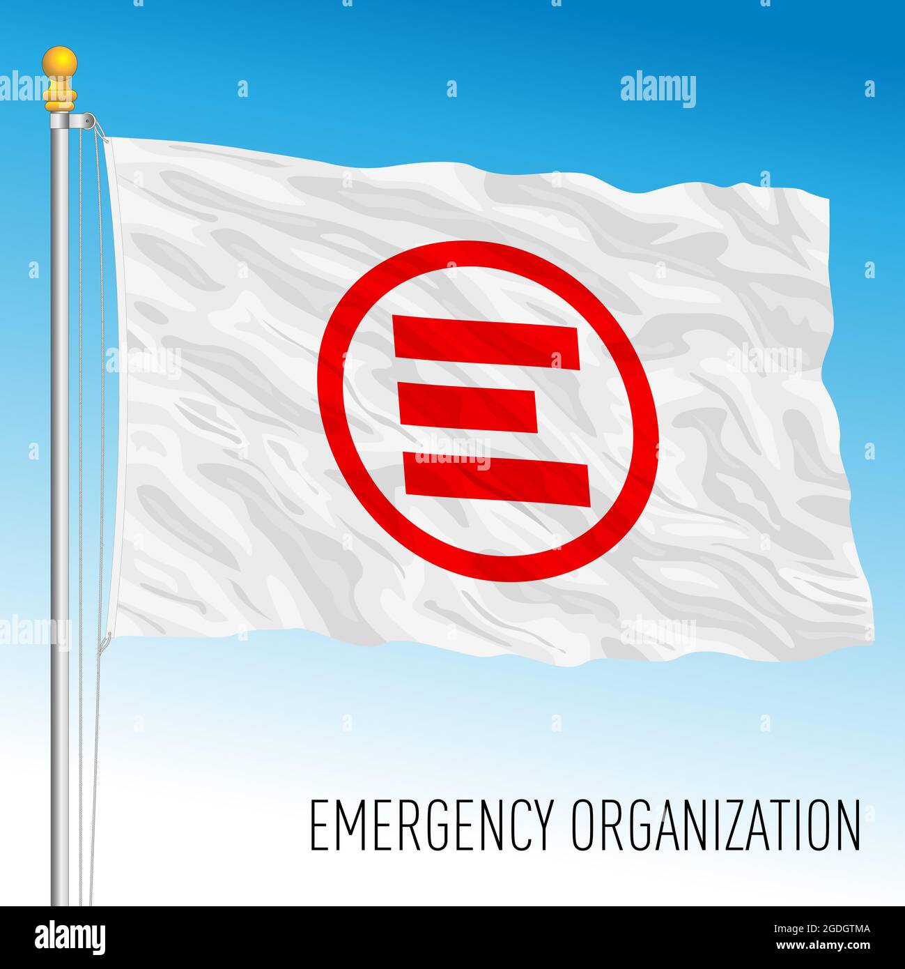 Emergency Non-governmental organization flag, vector illustration Stock ...
