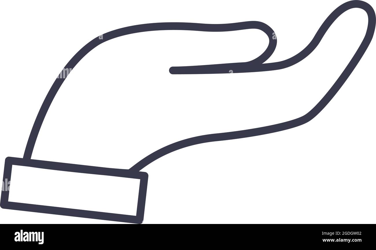 hand icon on white background Stock Vector Image & Art - Alamy