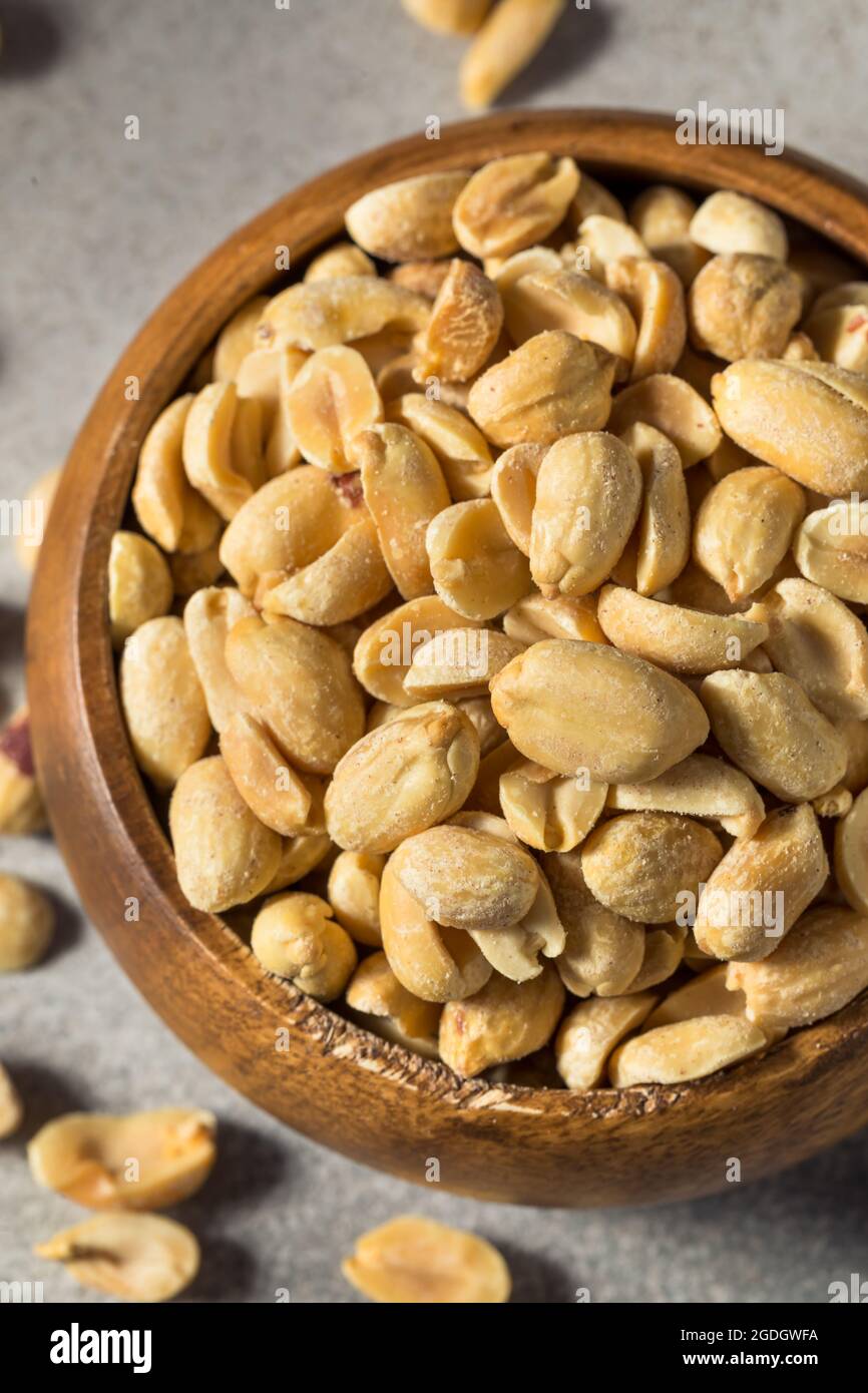 Healthy Roasted Salted Shelled Peanuts in a Bowl Stock Photo - Alamy