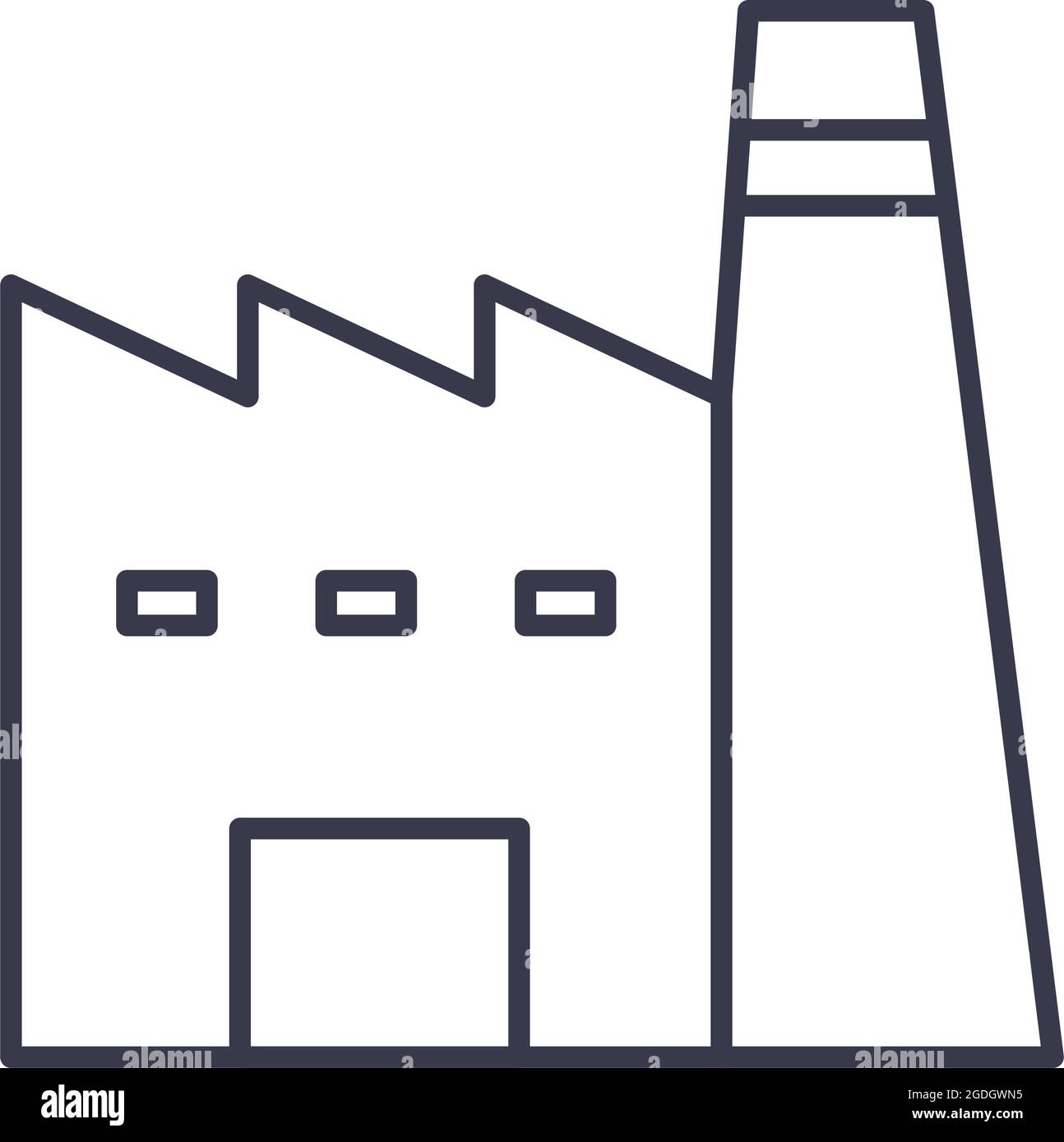 industrial building icon on white background Stock Vector Image & Art ...