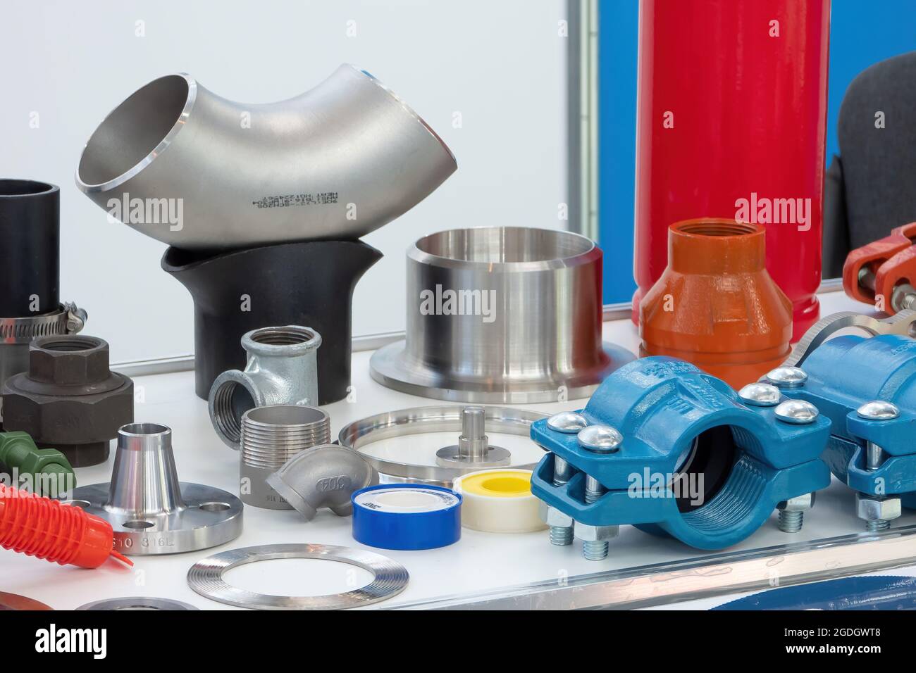 Water supply systems equipment on ECWATECH exhibition Stock Photo - Alamy